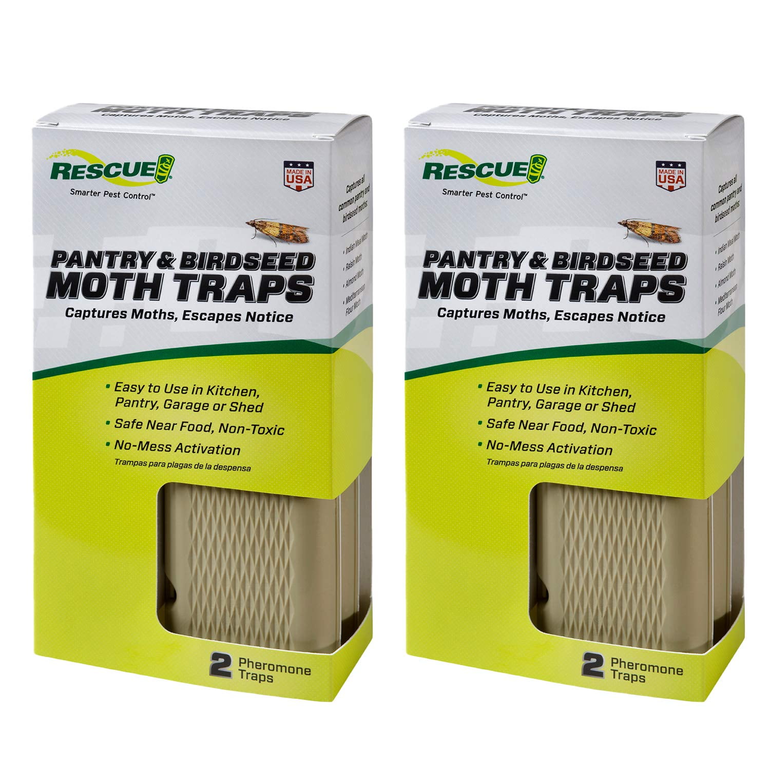 RESCUE! Pantry & Birdseed Moth Traps AIS1 with Pheromone Lure - 2 Pack ...