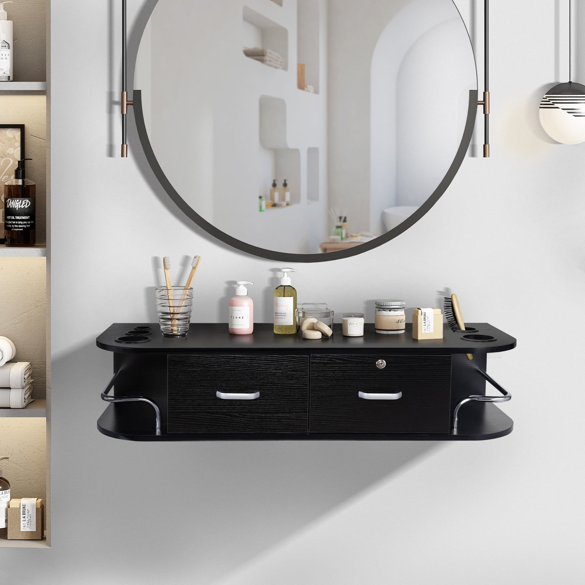 RESHABLE Beauty Styling Workstation: Wall-Mounted Salon Station with ...
