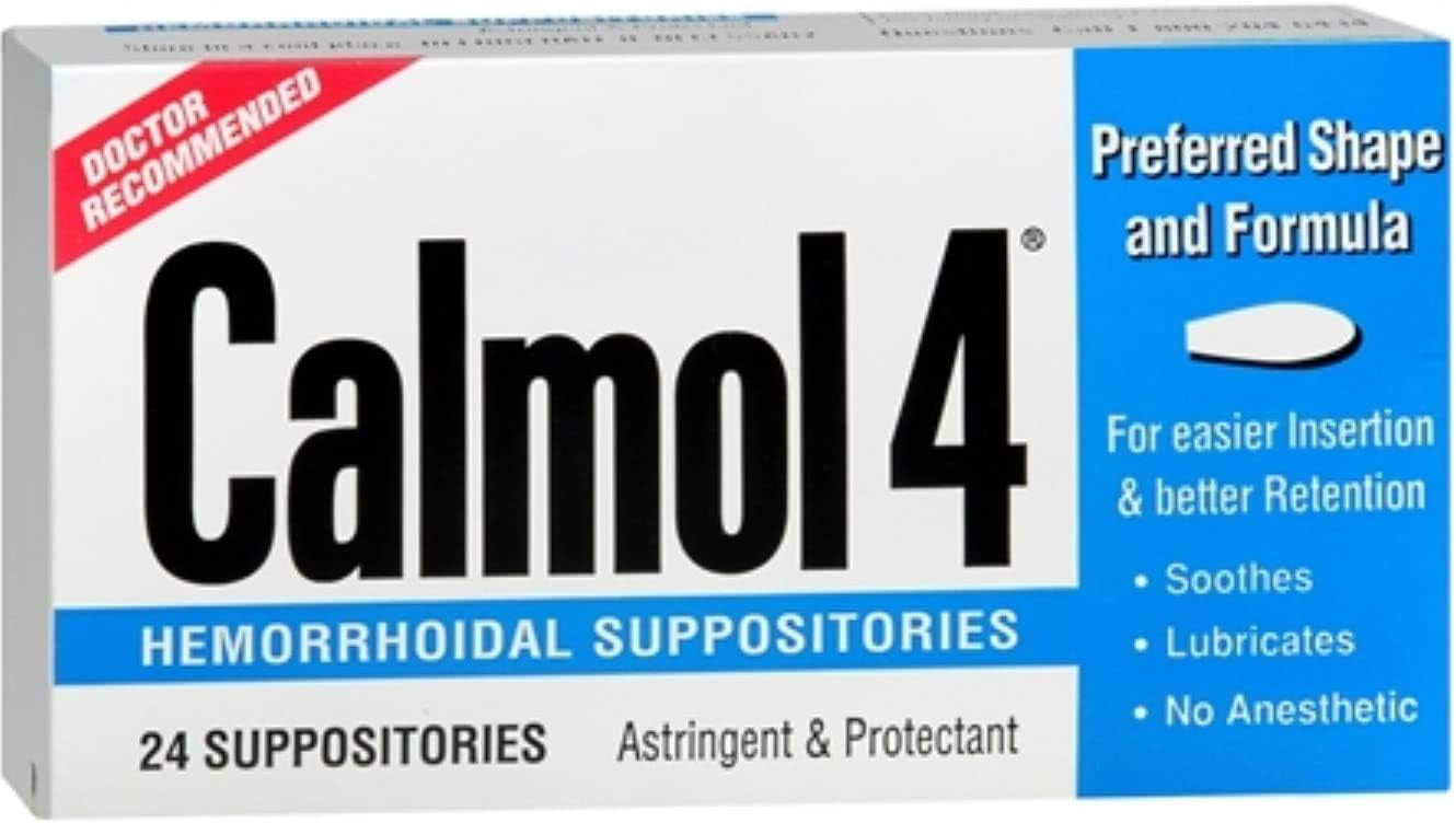 RESICAL INC Calmol 4 Hemorrhoidal Suppositories (2 Pack (24 Count ...