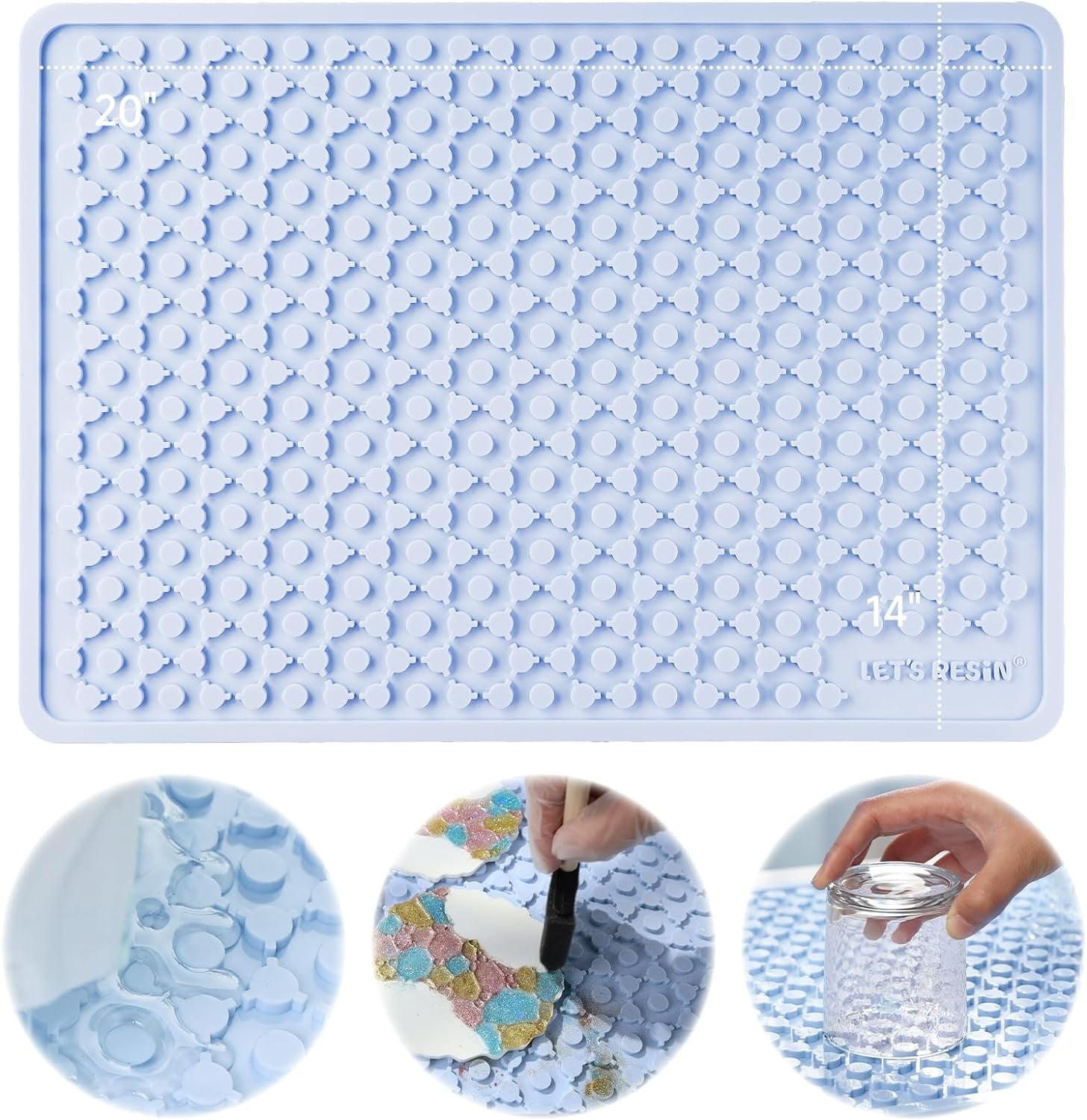 LET'S RESIN Premium Resin Collector Mat,20" x 14"Large Silicone Mat ...