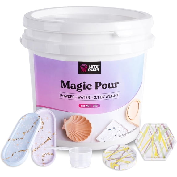 LET'S RESIN Resin Casting Powders 3000g, Fast Cured Casting Resin Kit ...