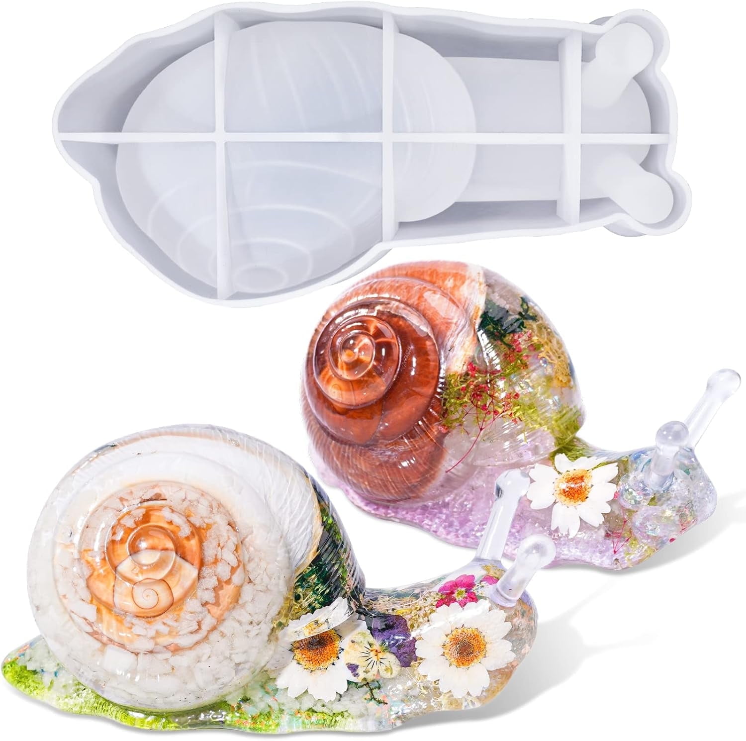 LET'S RESIN Snail Resin Molds Silicone 6inch, Large Animal Molds with ...