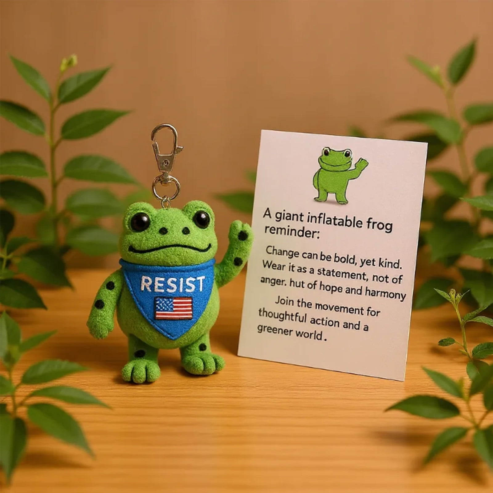 RESIST Frogs Plush Ornament, A Gentle Call for Change Themed Decor ...