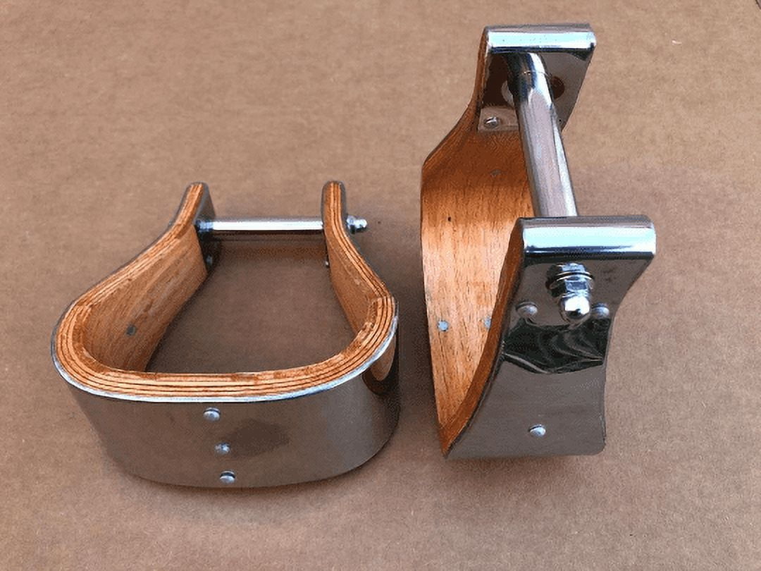 Resistance Horse Stirrups – Western Bell Style, 5 Inch, Wooden with ...