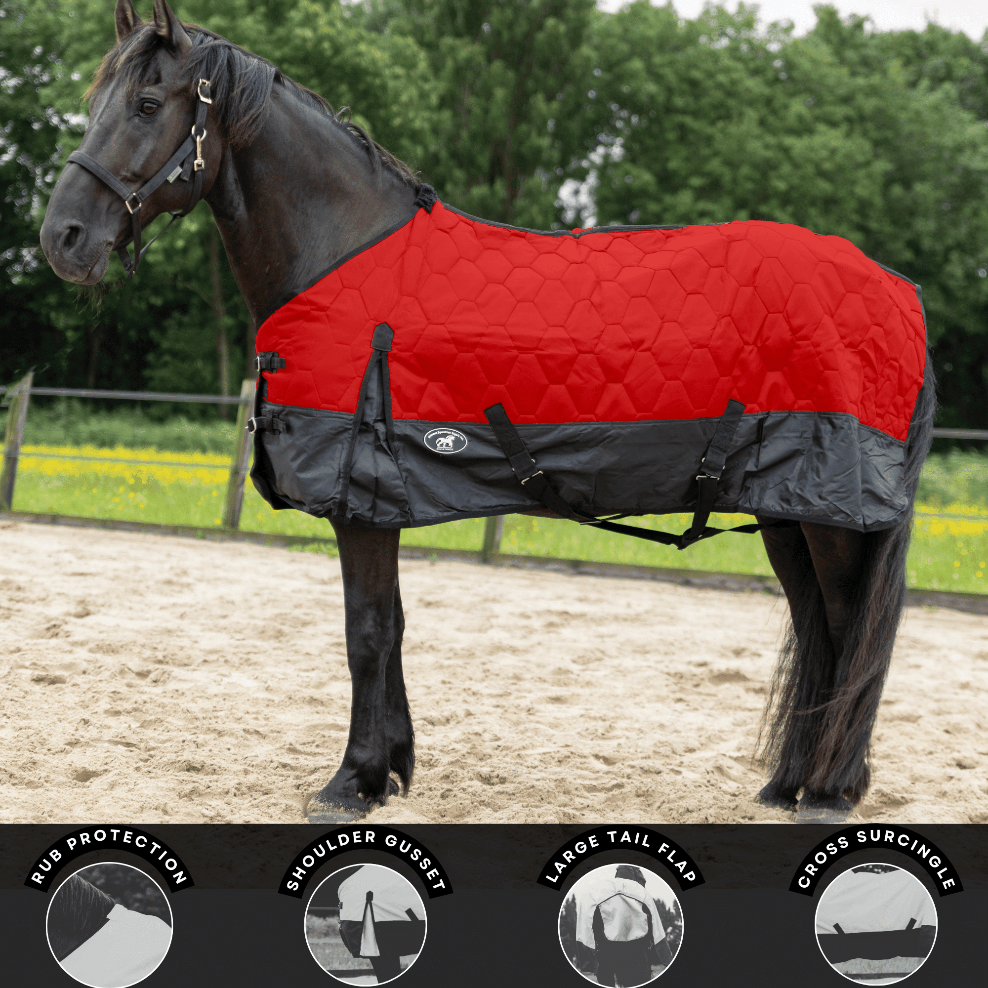 RESISTANCE Premium 420D Horse Stable Blanket with 200g Polyfill ...