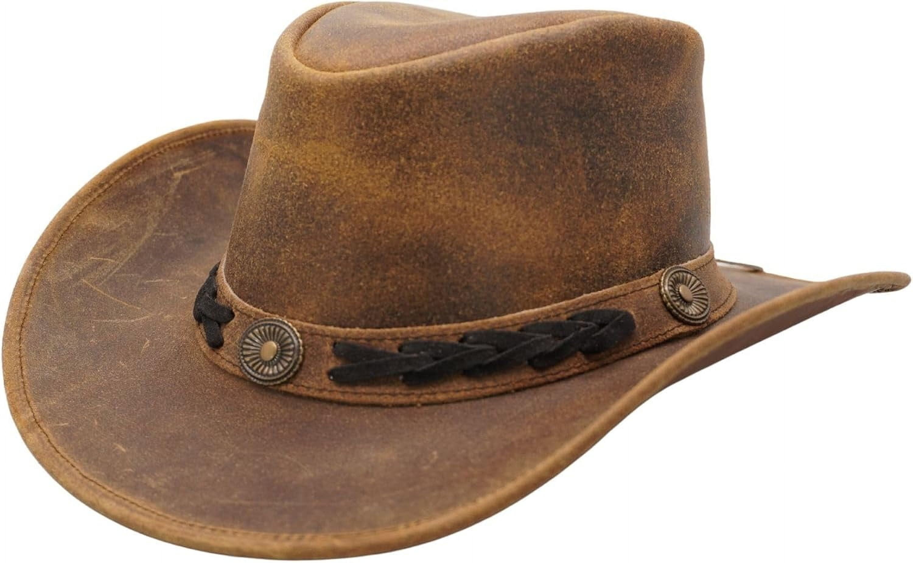 RESISTANCE Premium Australian Style Leather Cowboy Hat | Shapeable ...