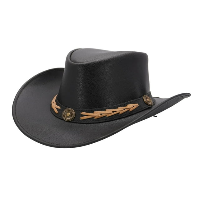 RESISTANCE Premium Australian Style Leather Cowboy Hat | Shapeable ...