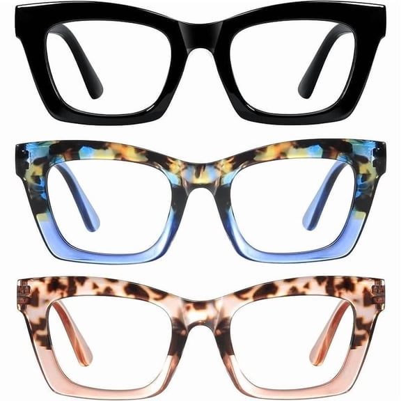 REAVEE 5 Pack Oprah Style Reading Glasses for Women Men Blue Light ...