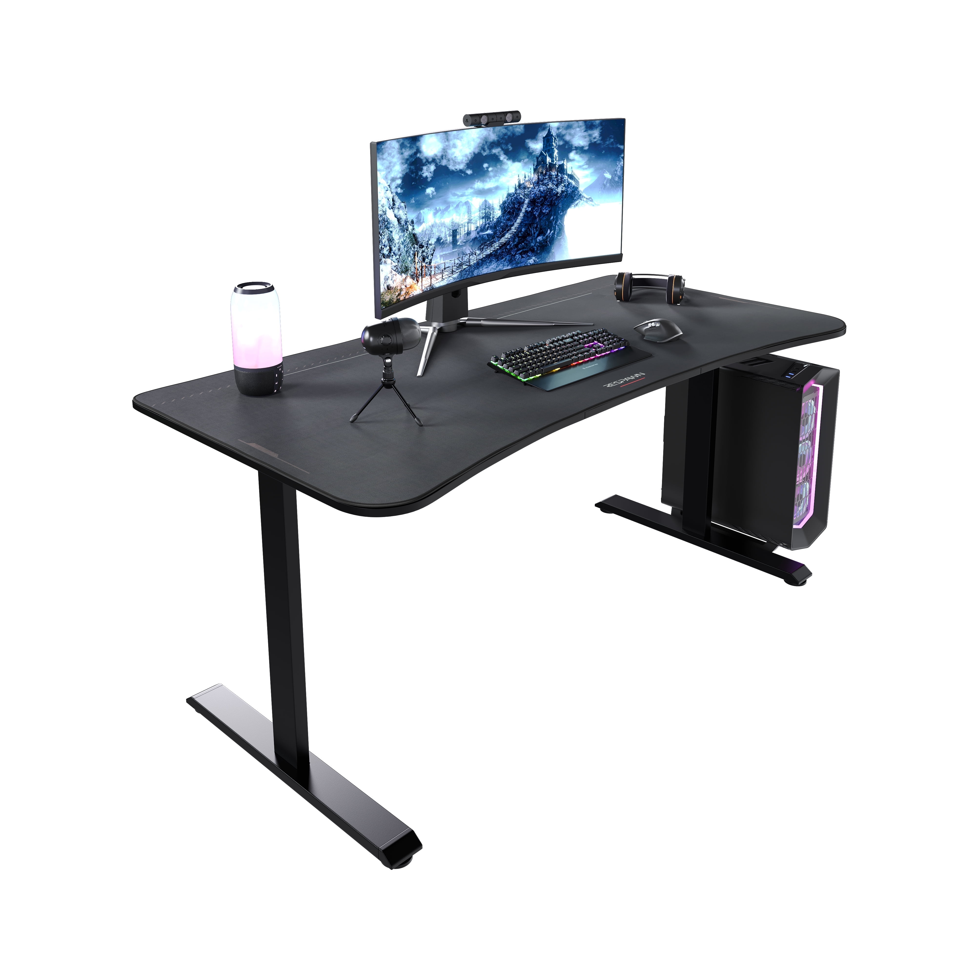 Free Shipping! RESPAWN 1063 Gaming Desk - 63in Computer Desk With Mouse ...