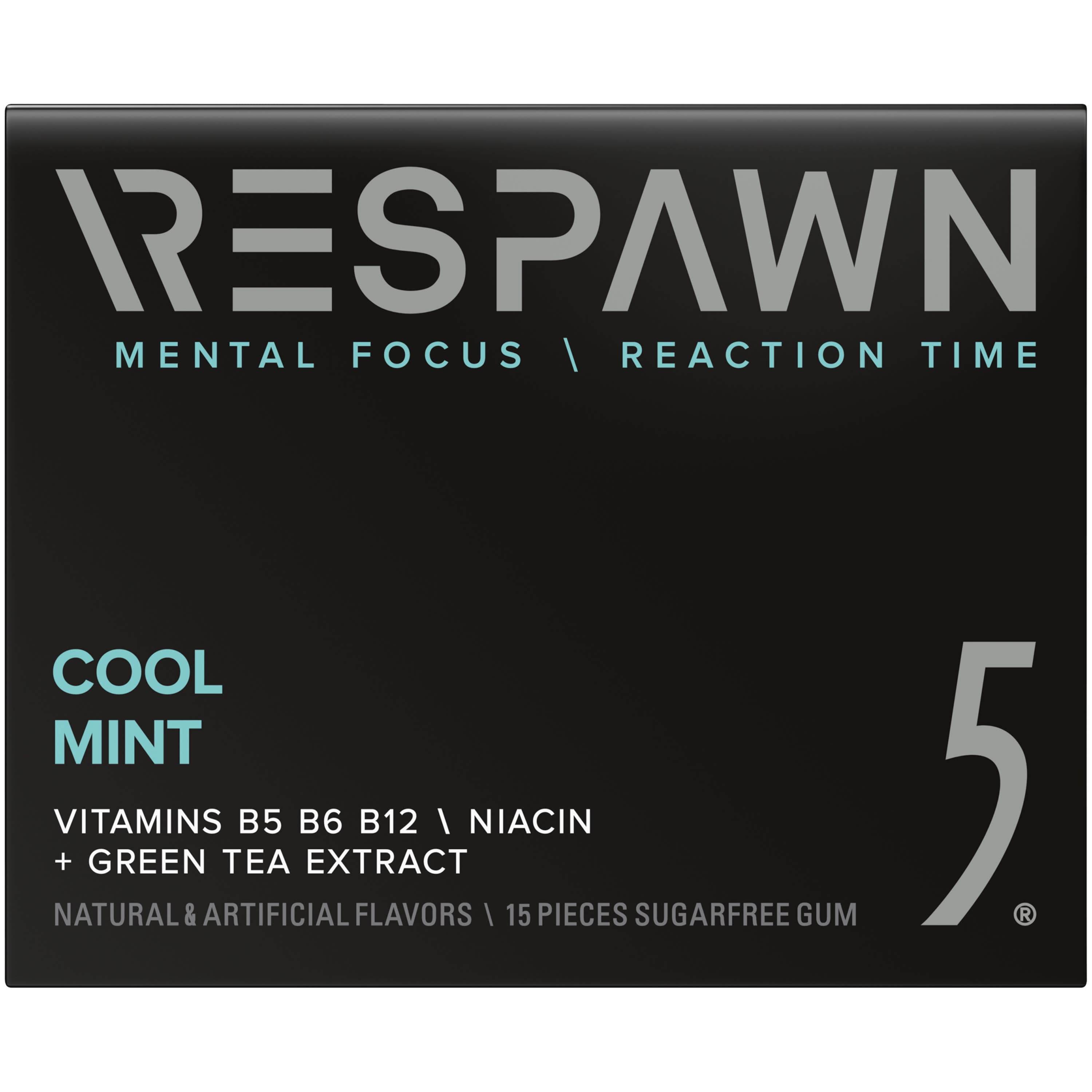 RESPAWN by 5 GUM Cool Mint Sugar Free Chewing Gum, 15 Pieces - Walmart.com