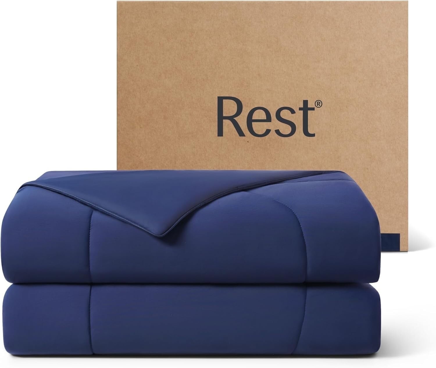 REST, Cooling Comforter, Midnight Blue, Queen, Moisture-Wicking Fabric ...