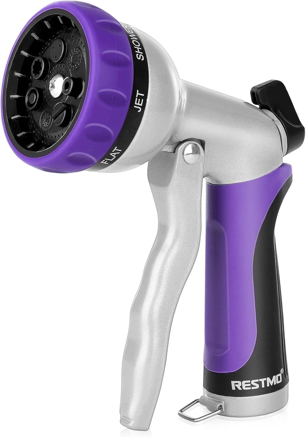 "Restmo Garden Hose Nozzle, Heavy Duty Metal Sprayer, 7 Adjustable ...