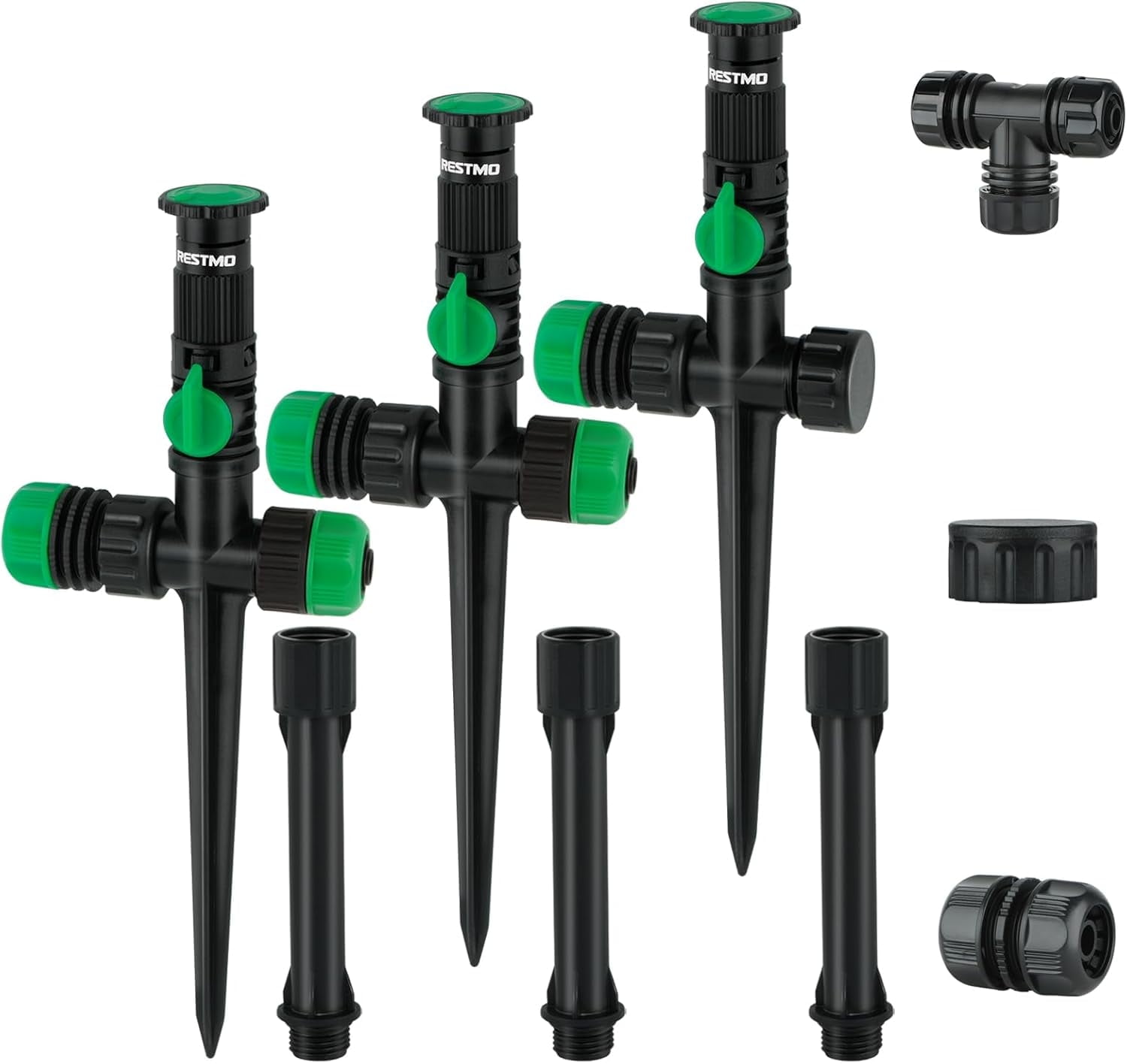 RESTMO Above Ground Sprinkler System, Flexible DIY Irrigation Kit ...