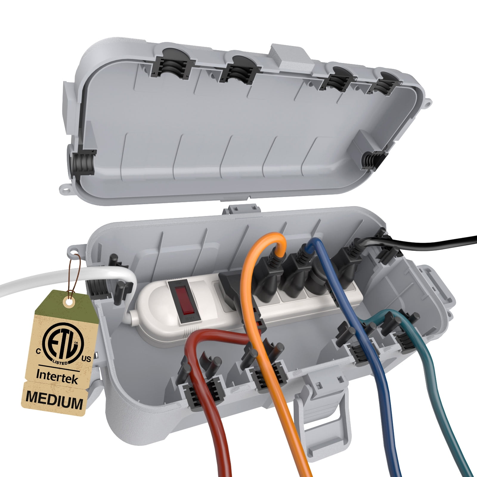 Restmo Outdoor Electrical Box,IP54 Waterproof Extension Cord Cover w/6 ...