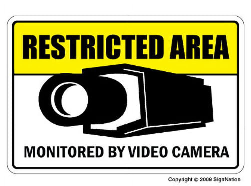 RESTRICTED AREA ~Security Sign~ warning camera alarm | Indoor/Outdoor ...