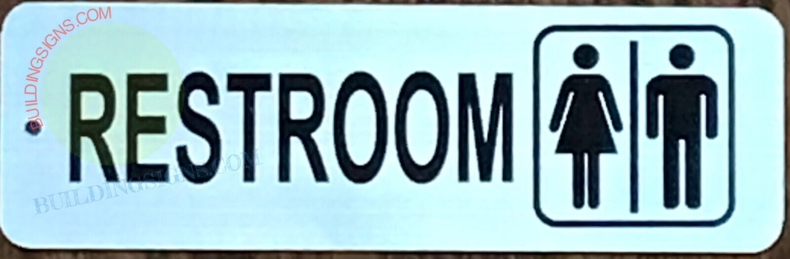 RESTROOM KEY CHAIN DOUBLE SIGN (2.5X3,SILVER,ALUMINUM)-ref16822 ...