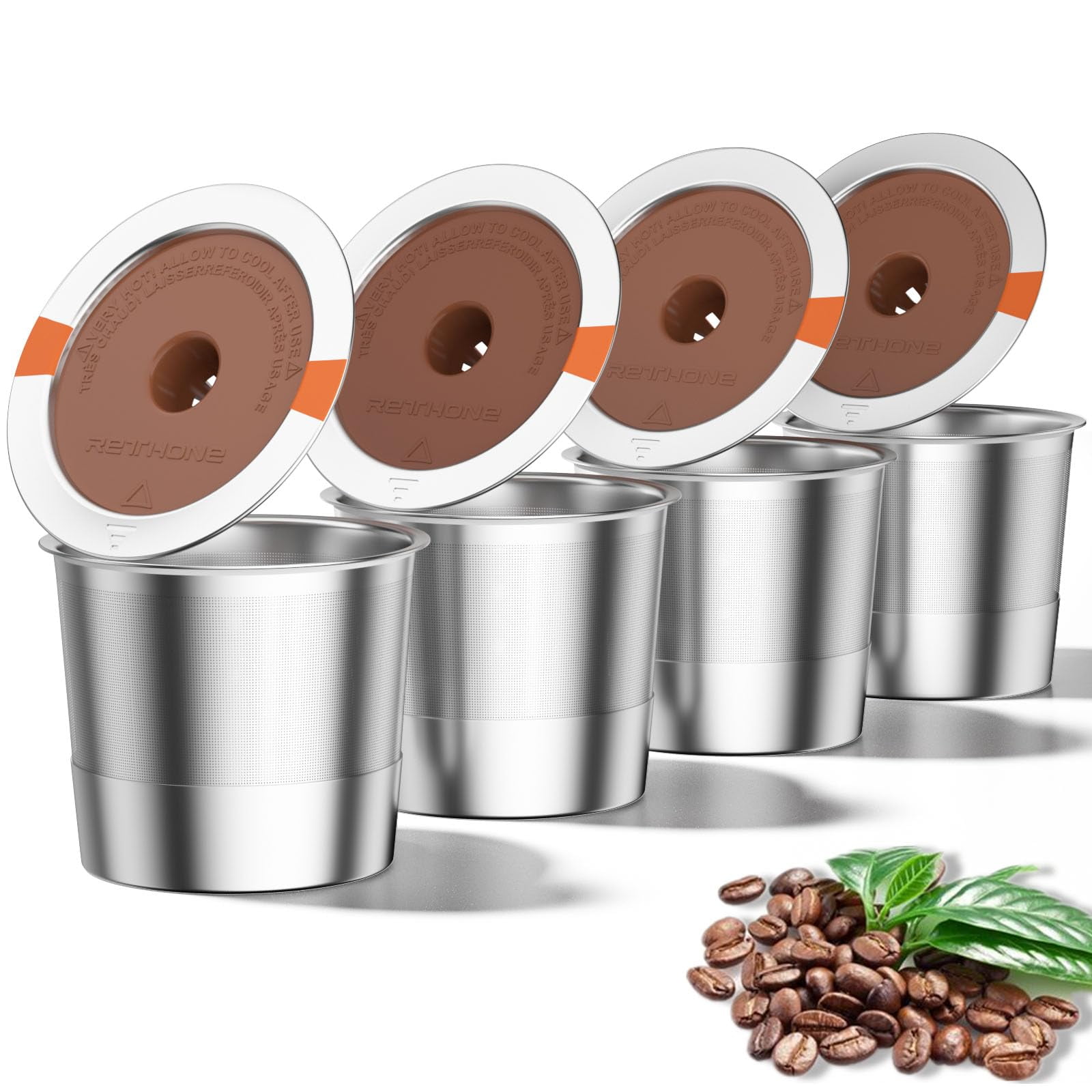 RETHONE K Cup Reusable Coffee Pods Compatible with Keurig 1.0 & 2.0 ...