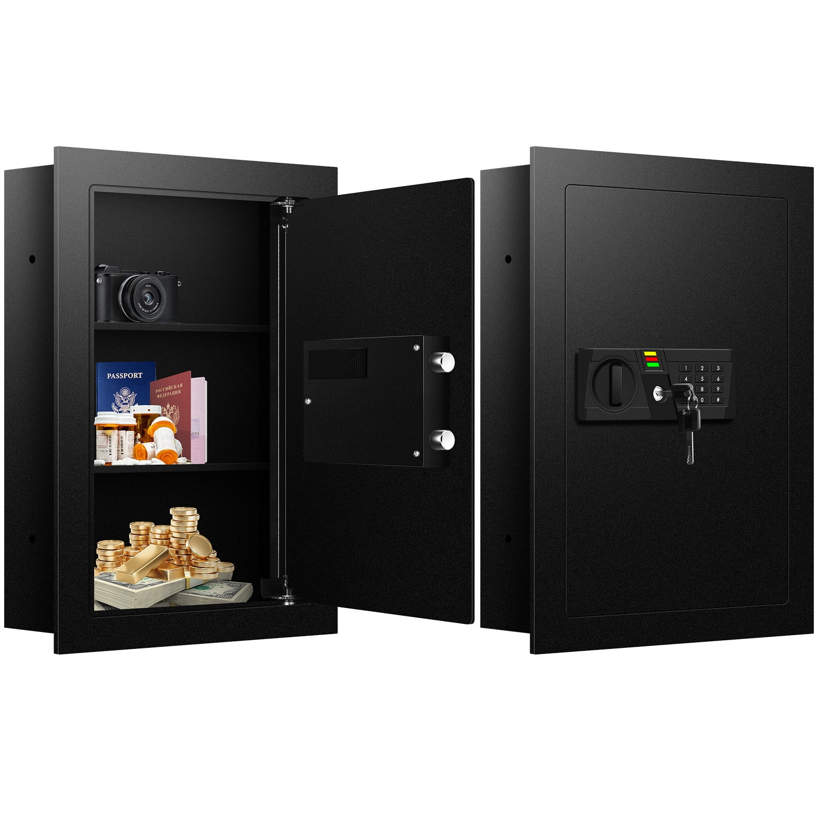RETLLAS 1.0 Cubic Feet Safes, Fire and Water Resistant Safe Box with ...