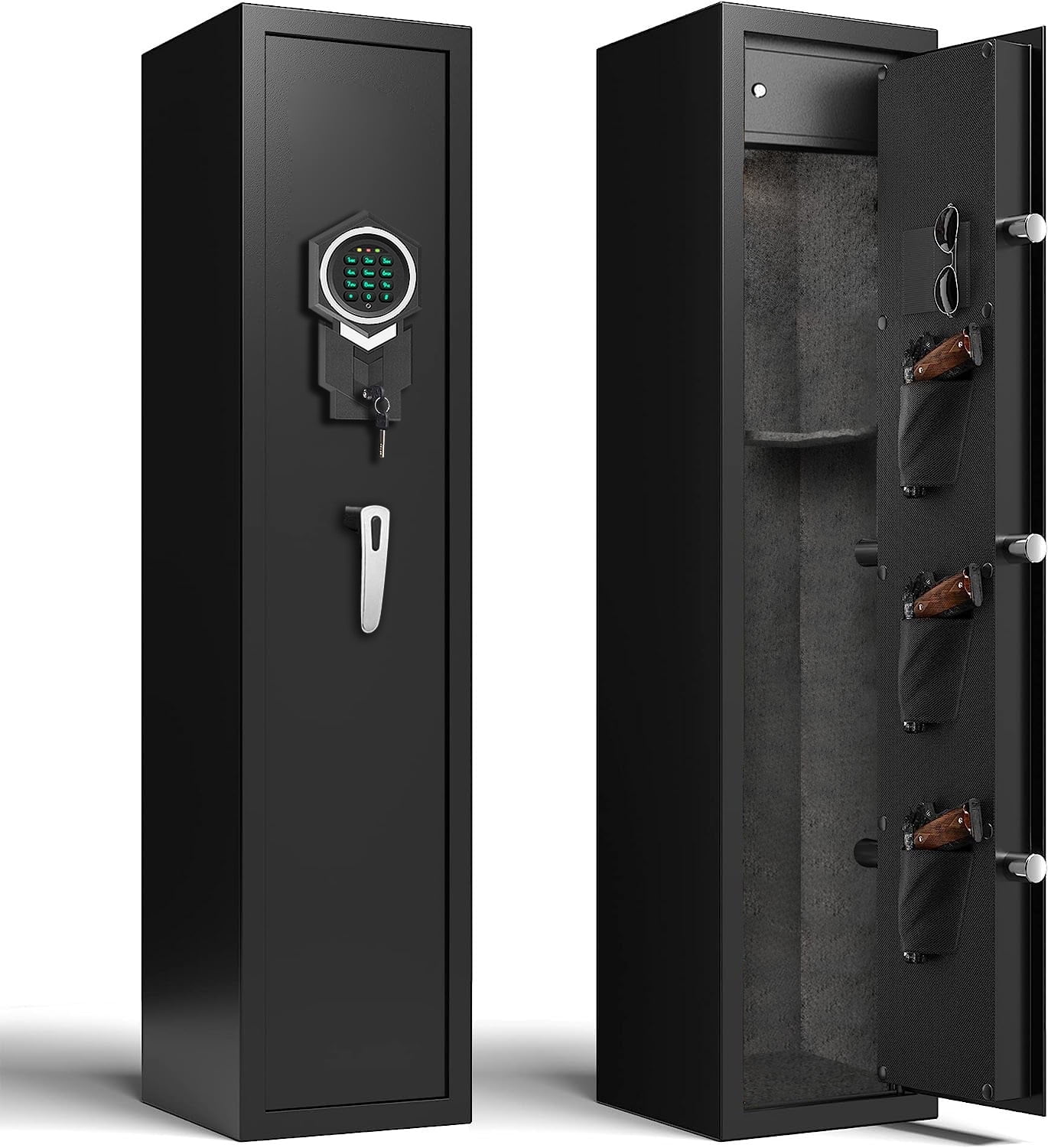 RETLLAS 6 Gun Safe for Home Rifle and Pistols, Fireproof and Anti ...