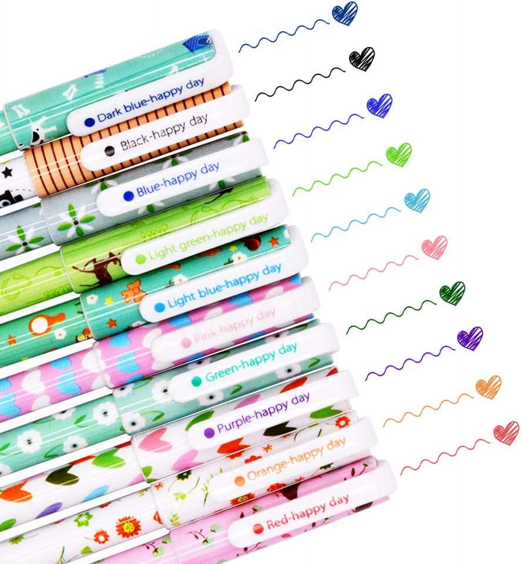 RETON 10 Pcs Cute Pens Kawaii Pens Fun Pens, 0.38mm Fine Point Colorful ...