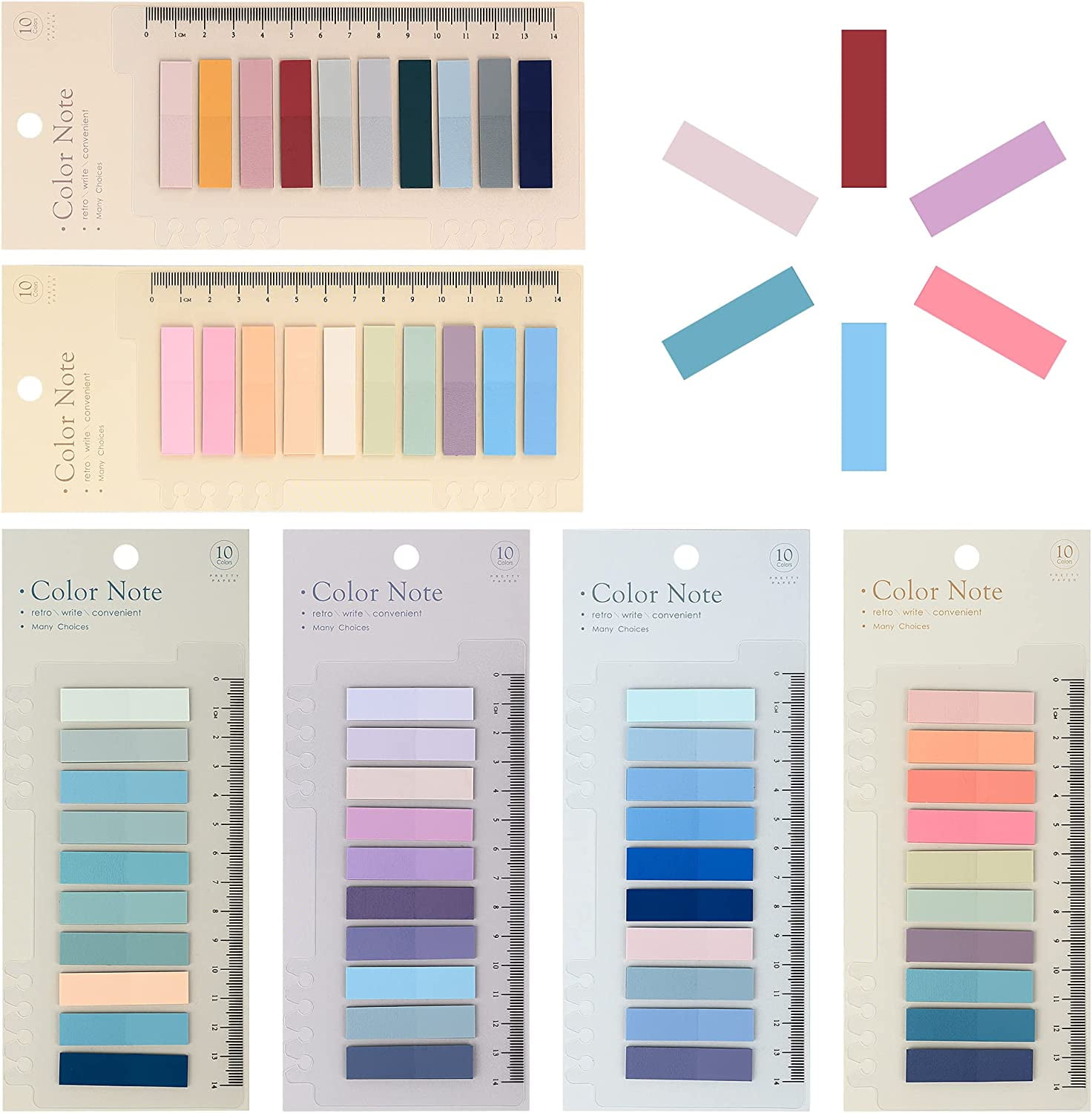 RETON 1200Pcs Sticky Tabs for Book, Colorful Book Tabs, Transparent ...