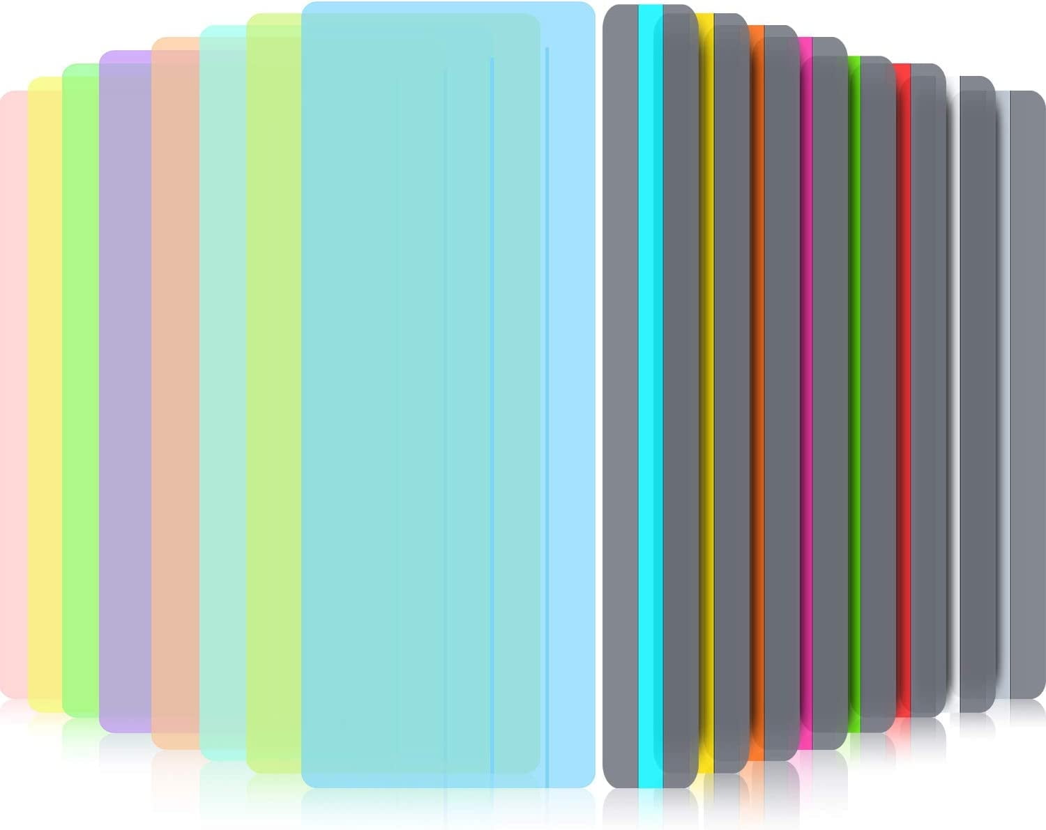 RETON 16pcs Guided Reading Highlight Strips Colored Overlays Bookmarks ...