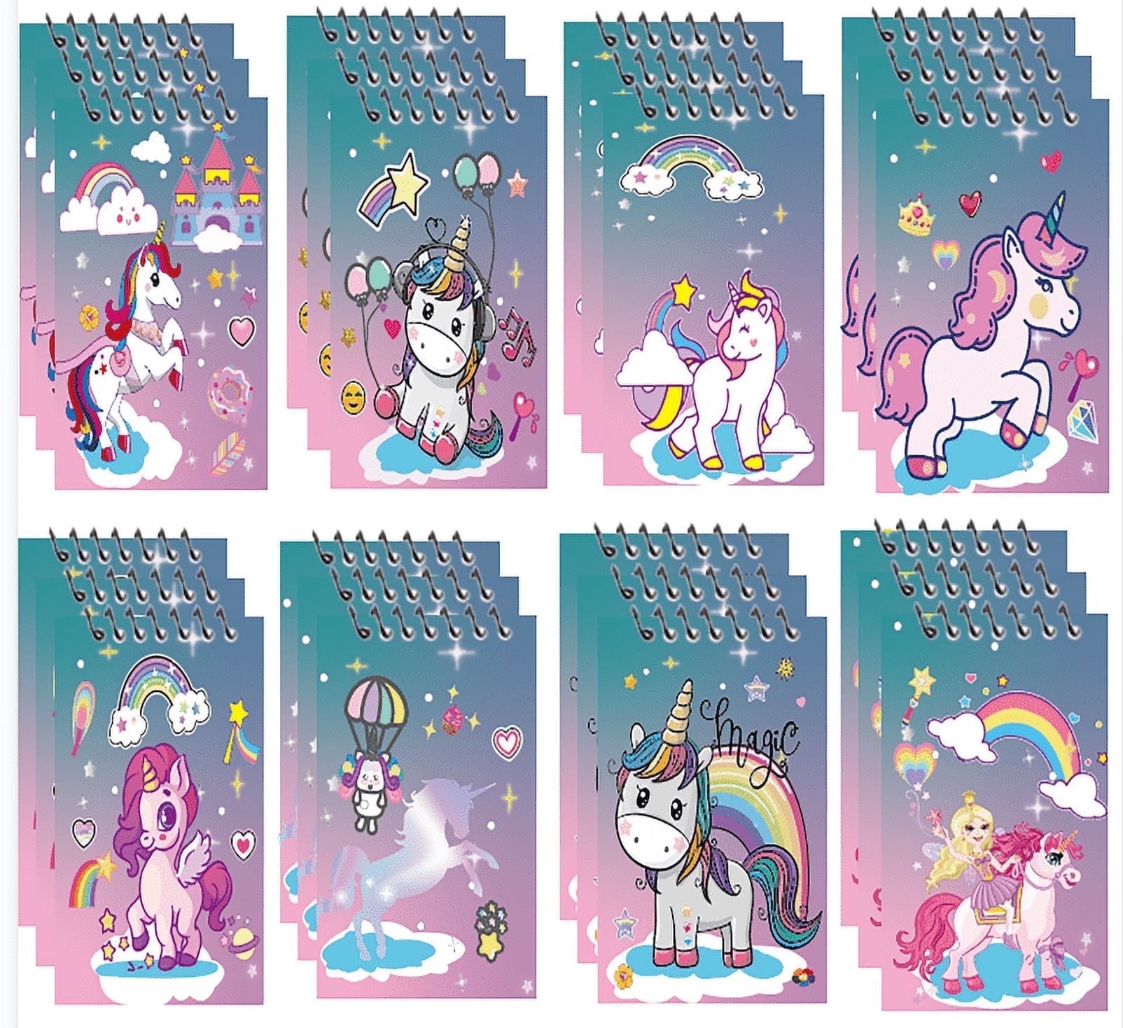 RETON 24Pcs Mini Notebooks,Small Spiral Notepads,Tiny Pocket Notepads Notebooks in 8 Designs for ...