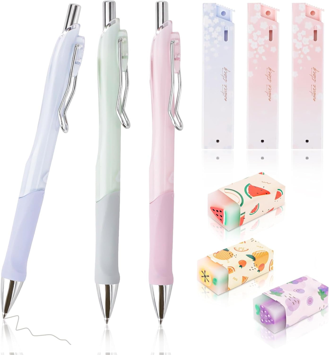RETON 3 PCS Mechanical Pencil Set, Propelling Pencil 0.5mm, Retractable ...