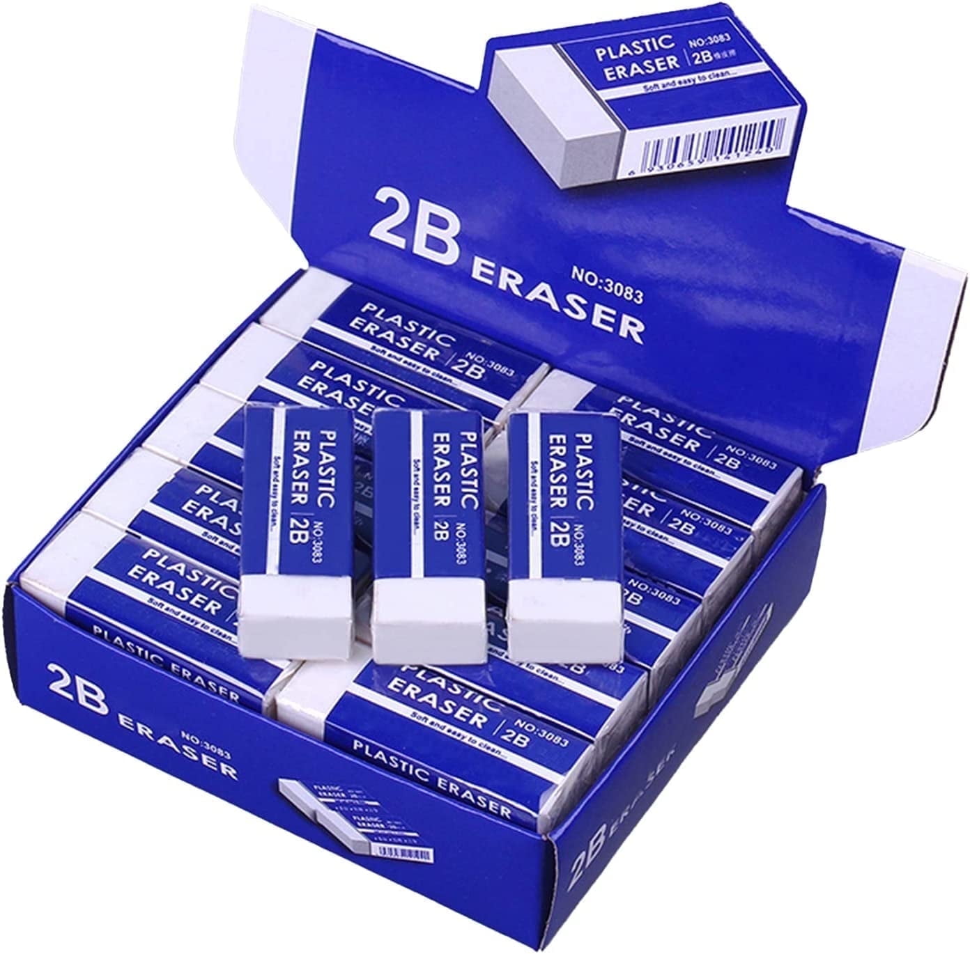RETON 30 Pack White Pencil Eraser, Soft Erasers for Artists Teachers ...