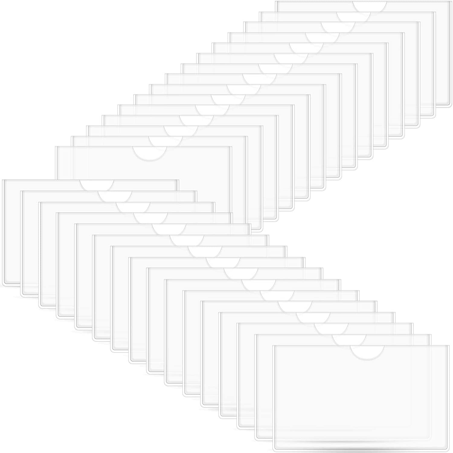 RETON 30 Packs Self-Adhesive Business Card Pockets with Top Open for ...