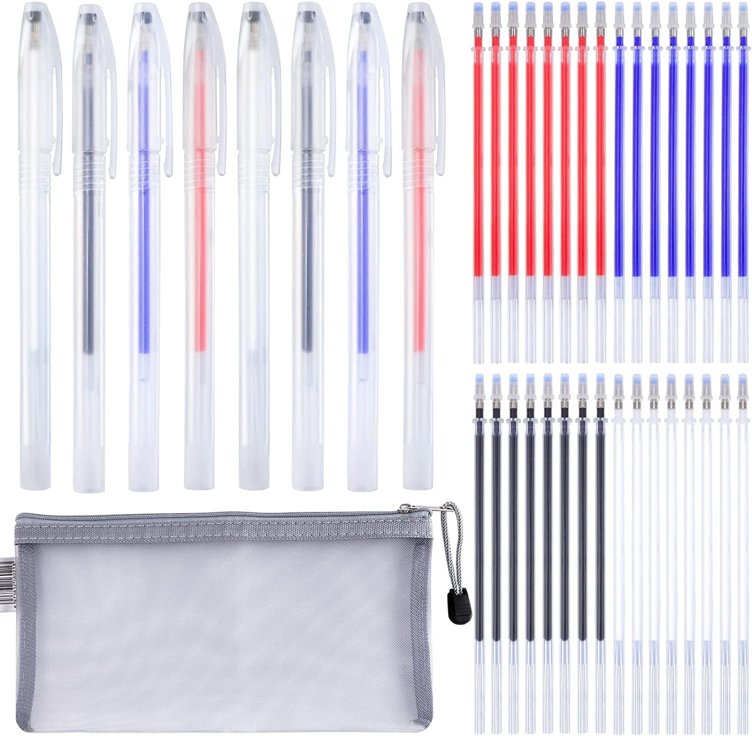 RETON 4 Colors Heat Erasable Fabric Pen Set, 8Pcs Heat Erase Pen Shells ...