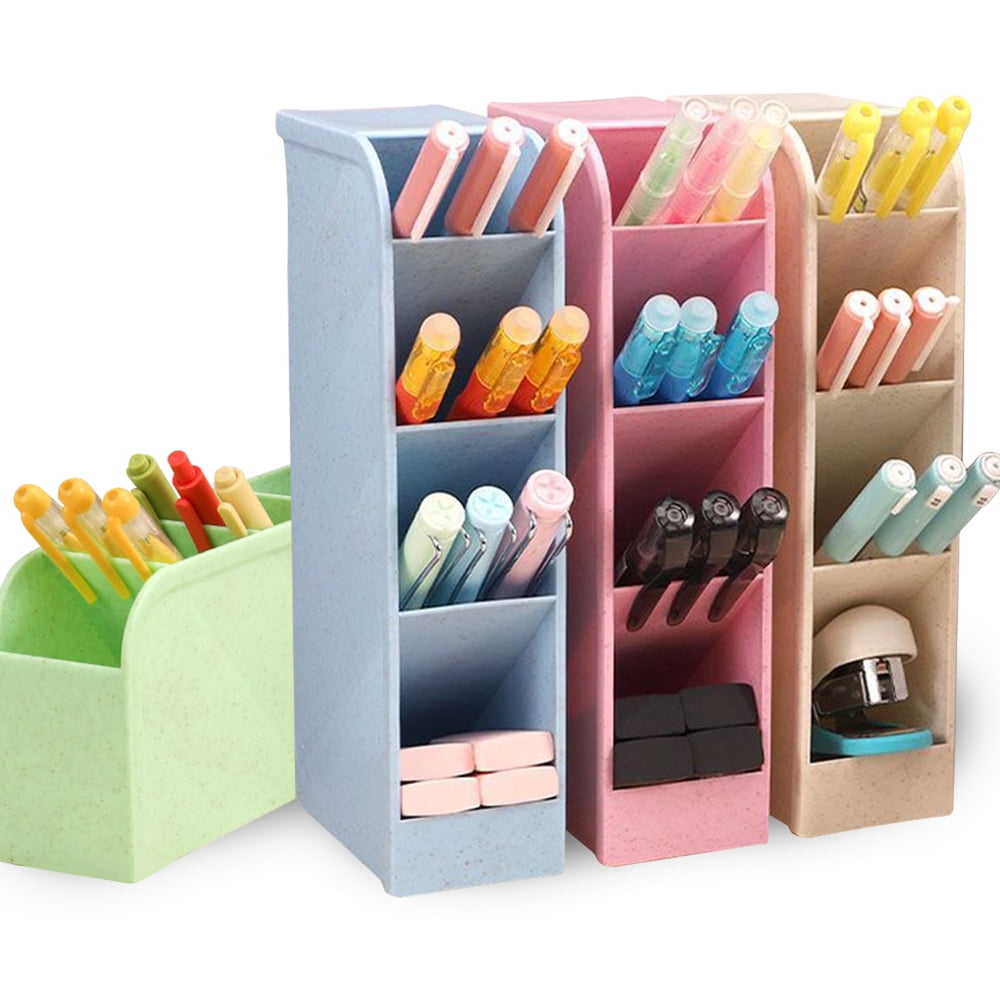 RETON 4Pcs Desk Pencil Pen Holder,Multi-function Pen Organizer Storage ...