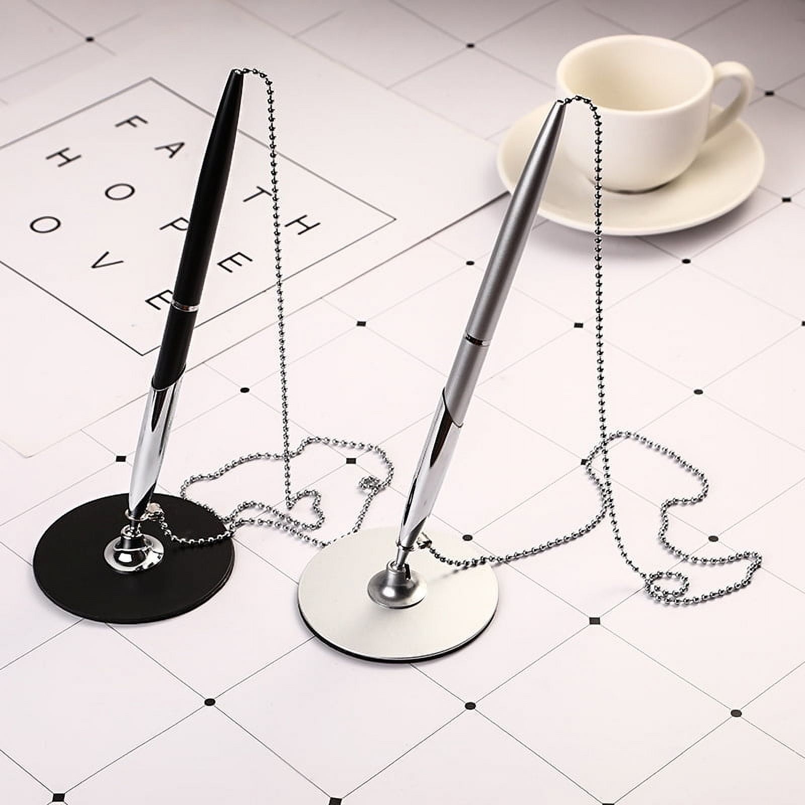 RETON 6Pcs Metal Ballpoint Pen, Secure Pen with Adhesive Pen Chain and ...