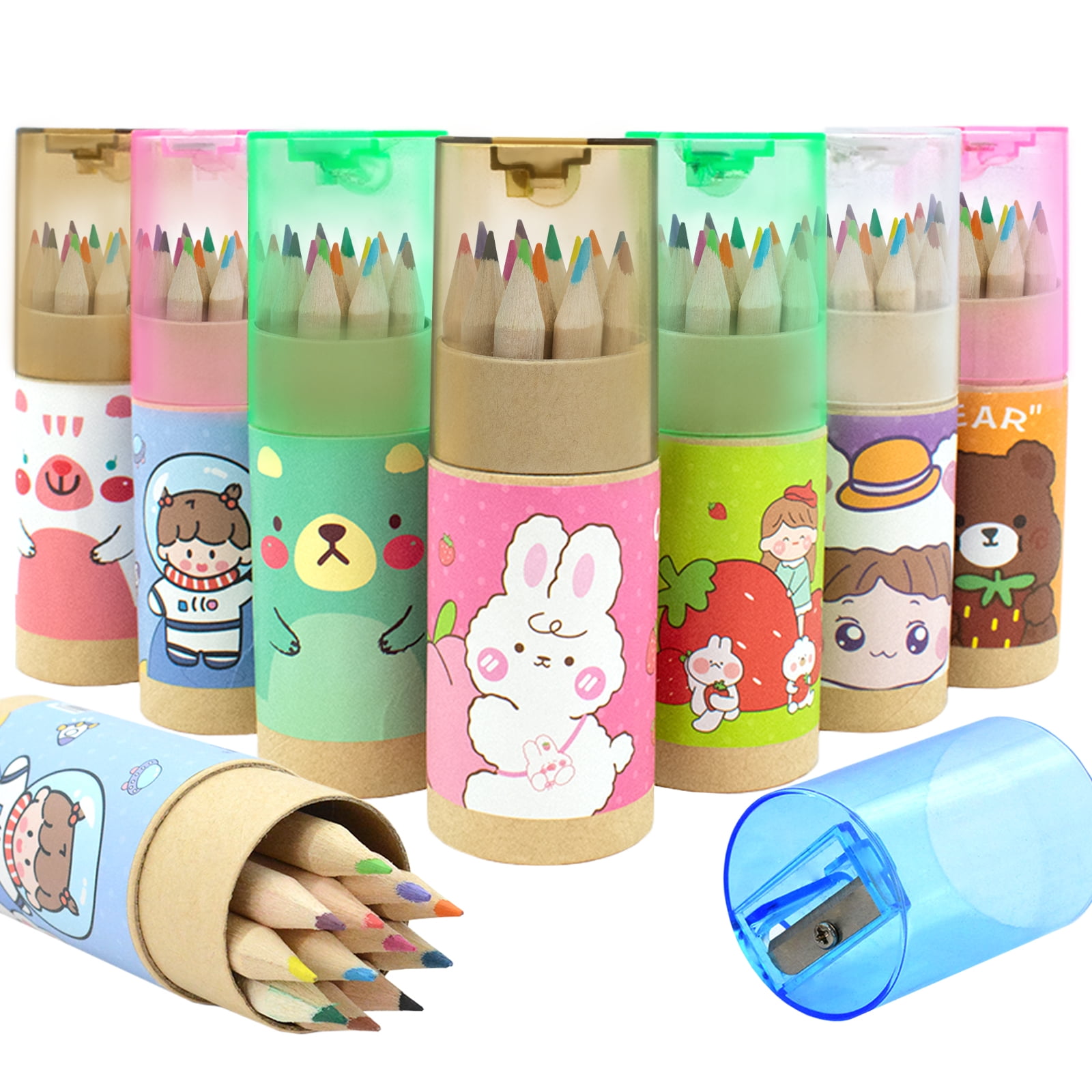 RETON 96Pack 12-Color Colored Pencils for Coloring Books, Soft Core ...