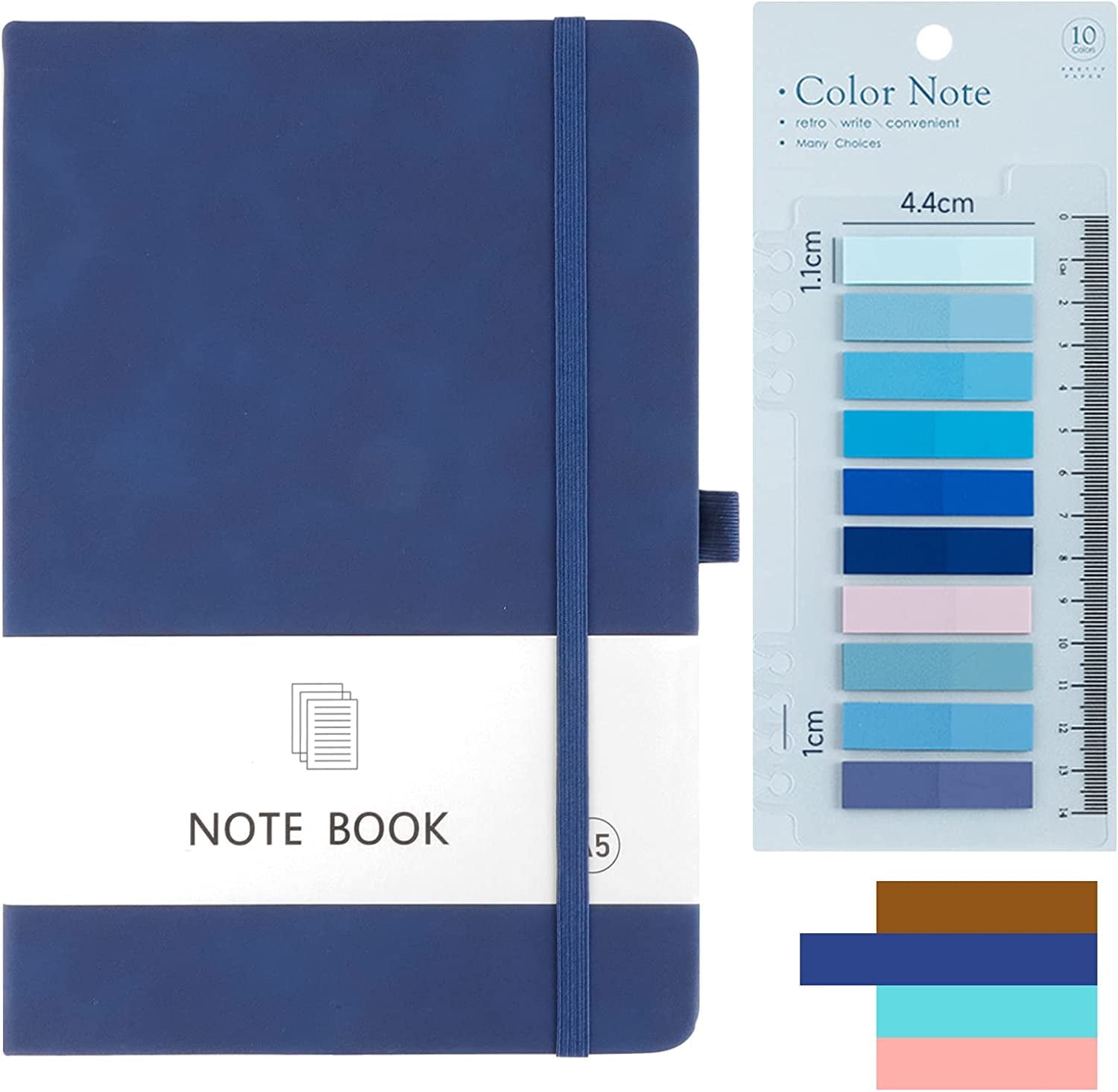 RETON A5 Leather Notebook, Executive Journal with Index Tabs, Pen Loop ...