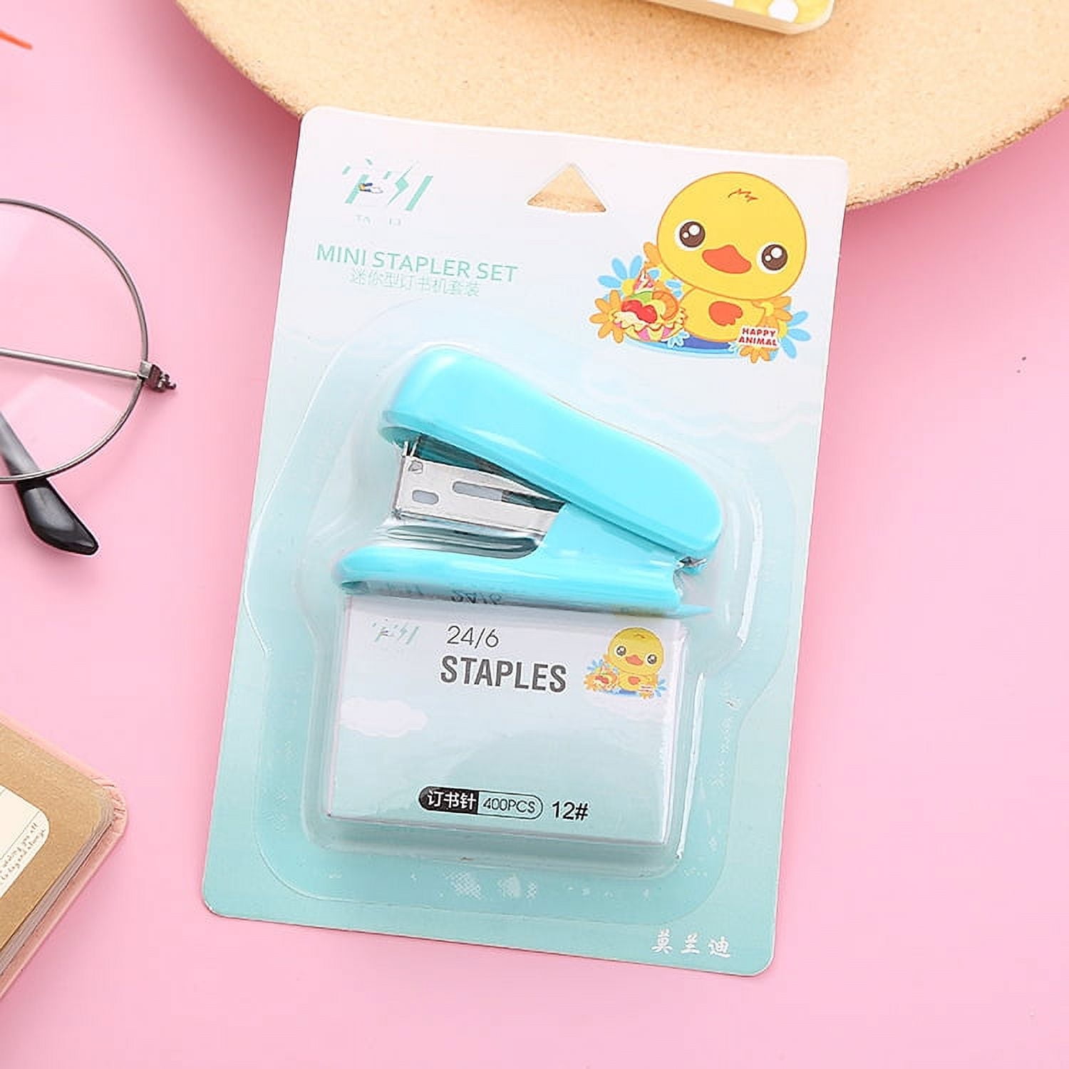 RETON Mini Stapler Set, Portable Small Stapler with 400 Pcs 24/6 ...