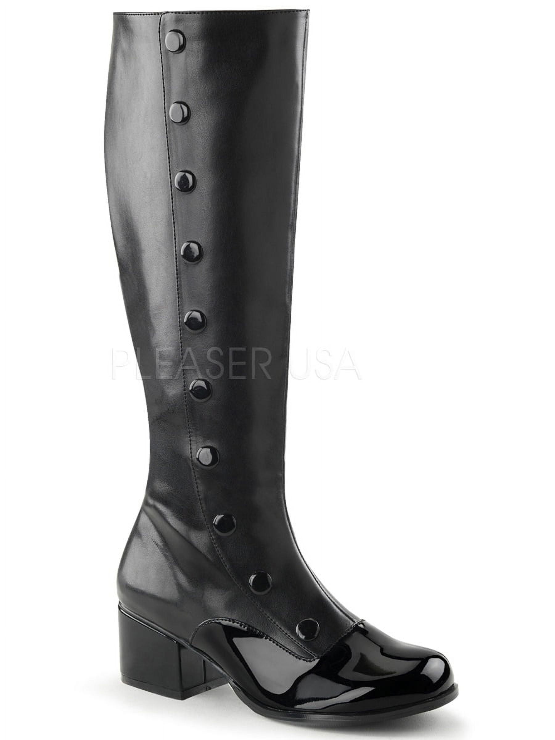 RETRO-306, 2 Inch Block Heel Spectator Knee High Boot - Walmart.com