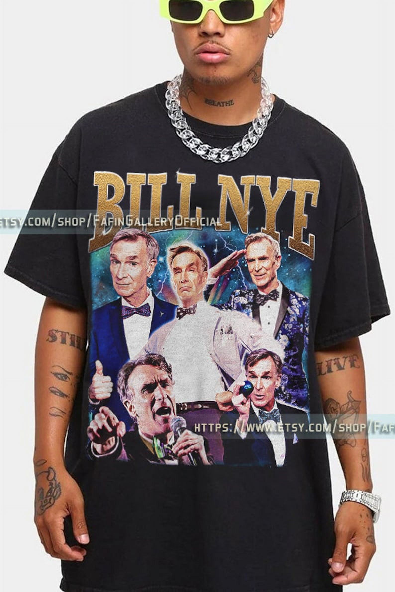 RETRO BILL NYE Vintage Shirt| William Sanford Nye Homage Tshirt | Bill ...