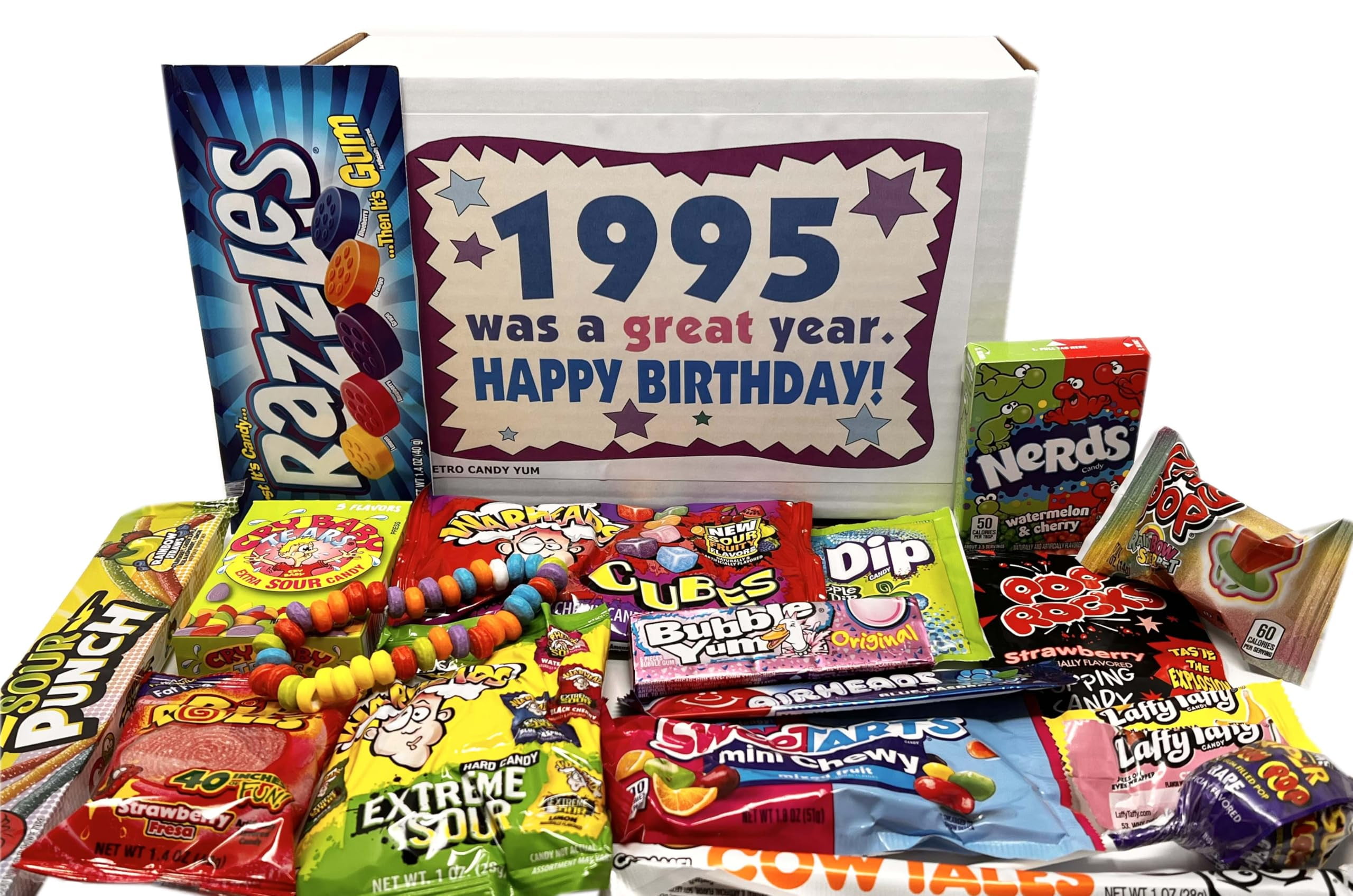 RETRO CANDY YUM ~ MFF30 1995 30th Birthday Nostalgic Candy Gift Basket ...