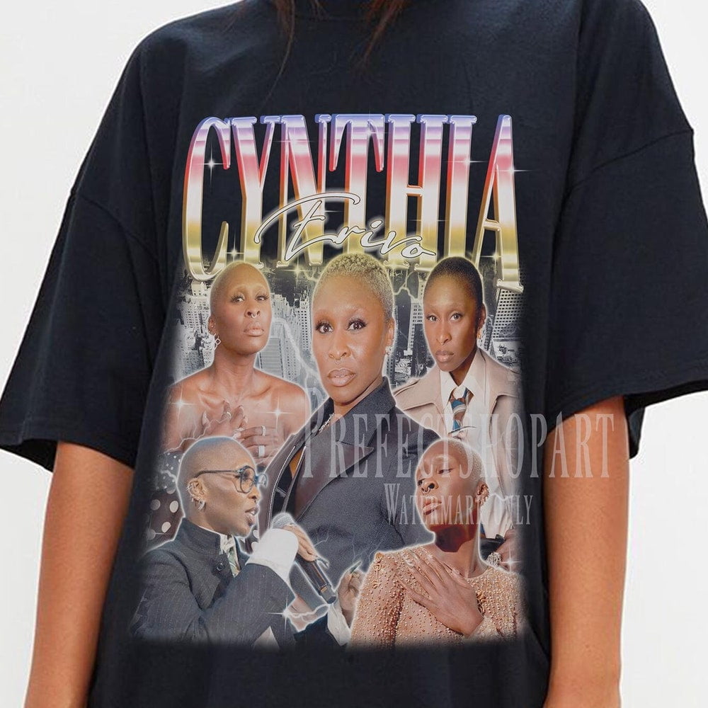 RETRO CYNTHIA ERIVO Shirt, Cynthia Erivo Homage Tshirt, Cynthia Erivo Fan Tees, Cynthia Erivo ...