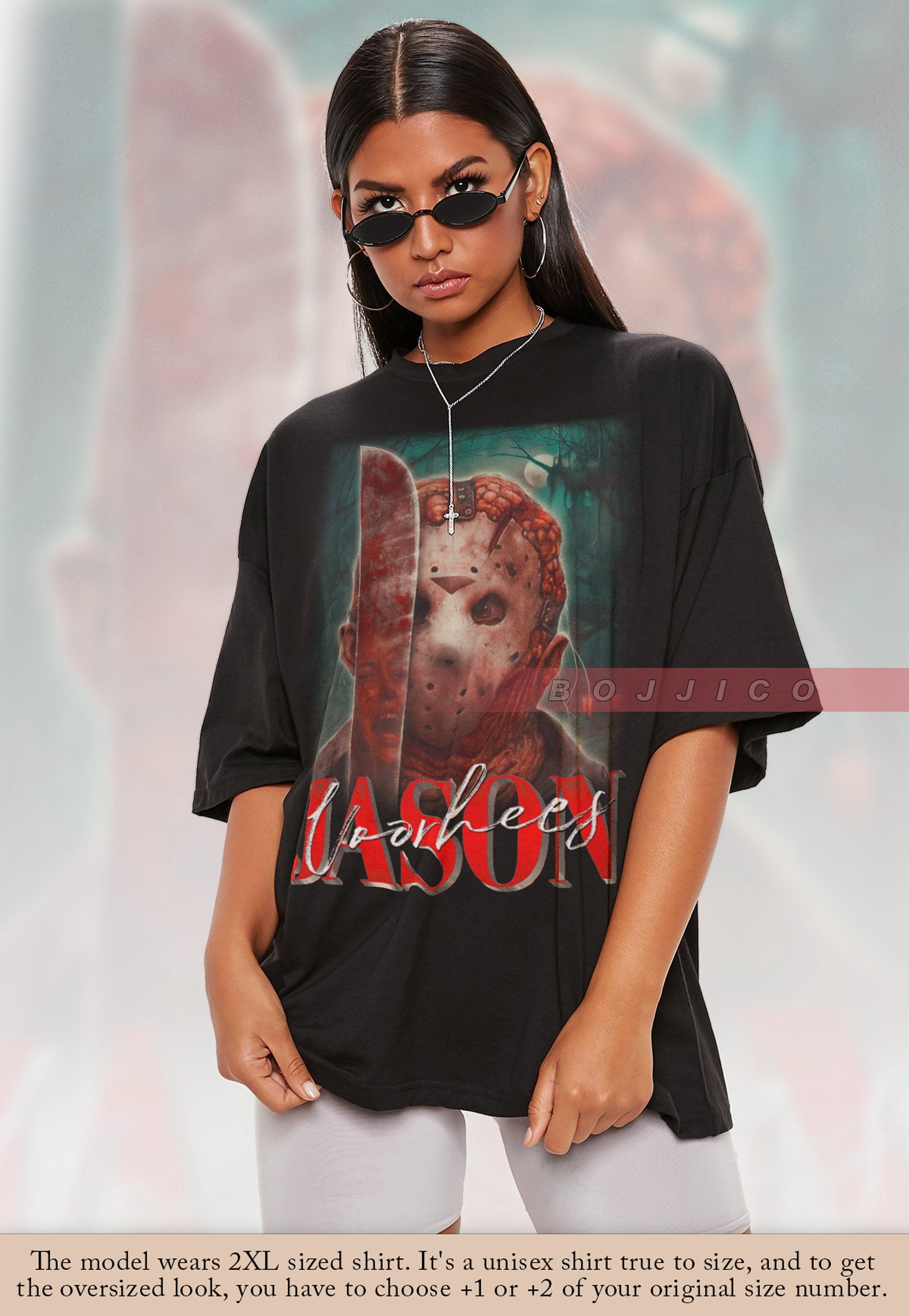 RETRO JASON VOORHEES shirt, Scary Jason Voorhees T-Shirt Friday the ...