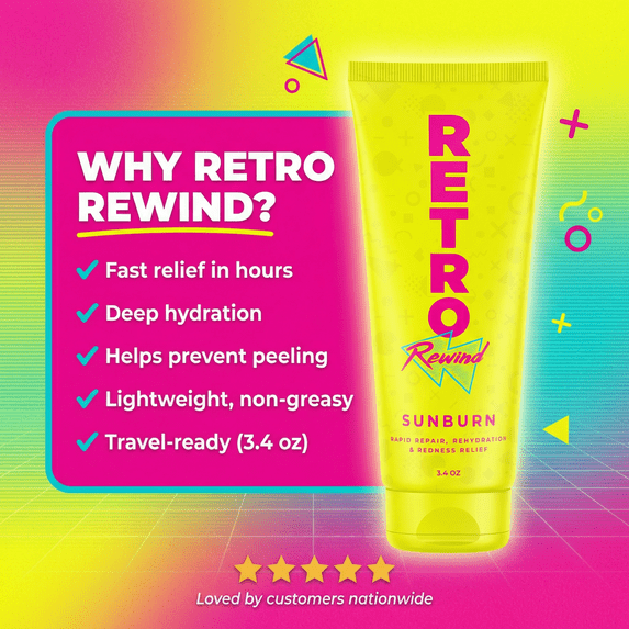 RETRO Skincare Rewind Sunburn Single Tube - Sunburn Relief and Skin ...