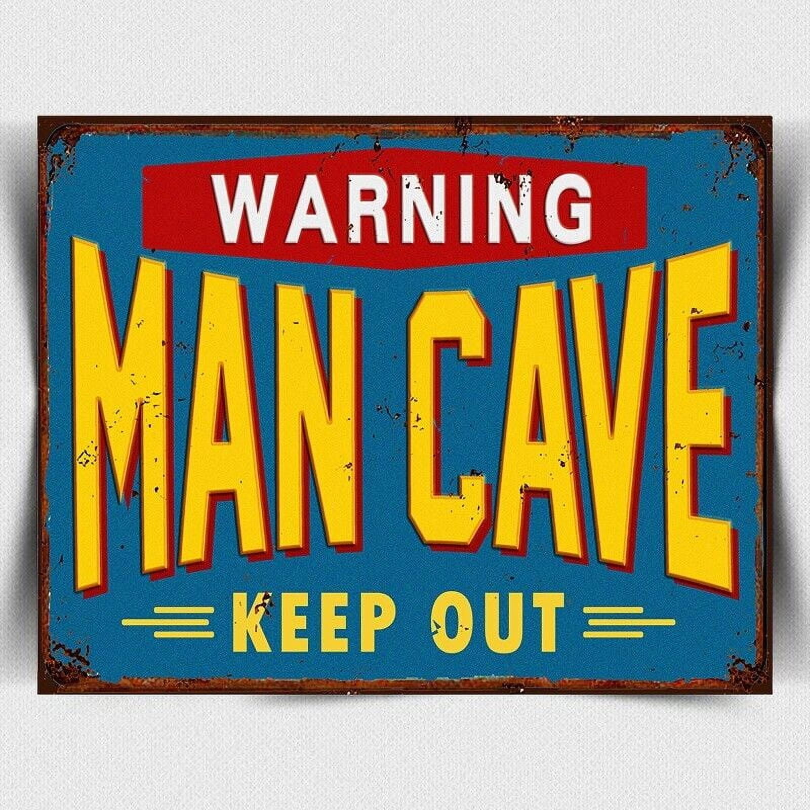 RETRO VINTAGE STYLE METAL WALL SIGN PLAQUE MAN CAVE KEEP OUT GARAGE ...