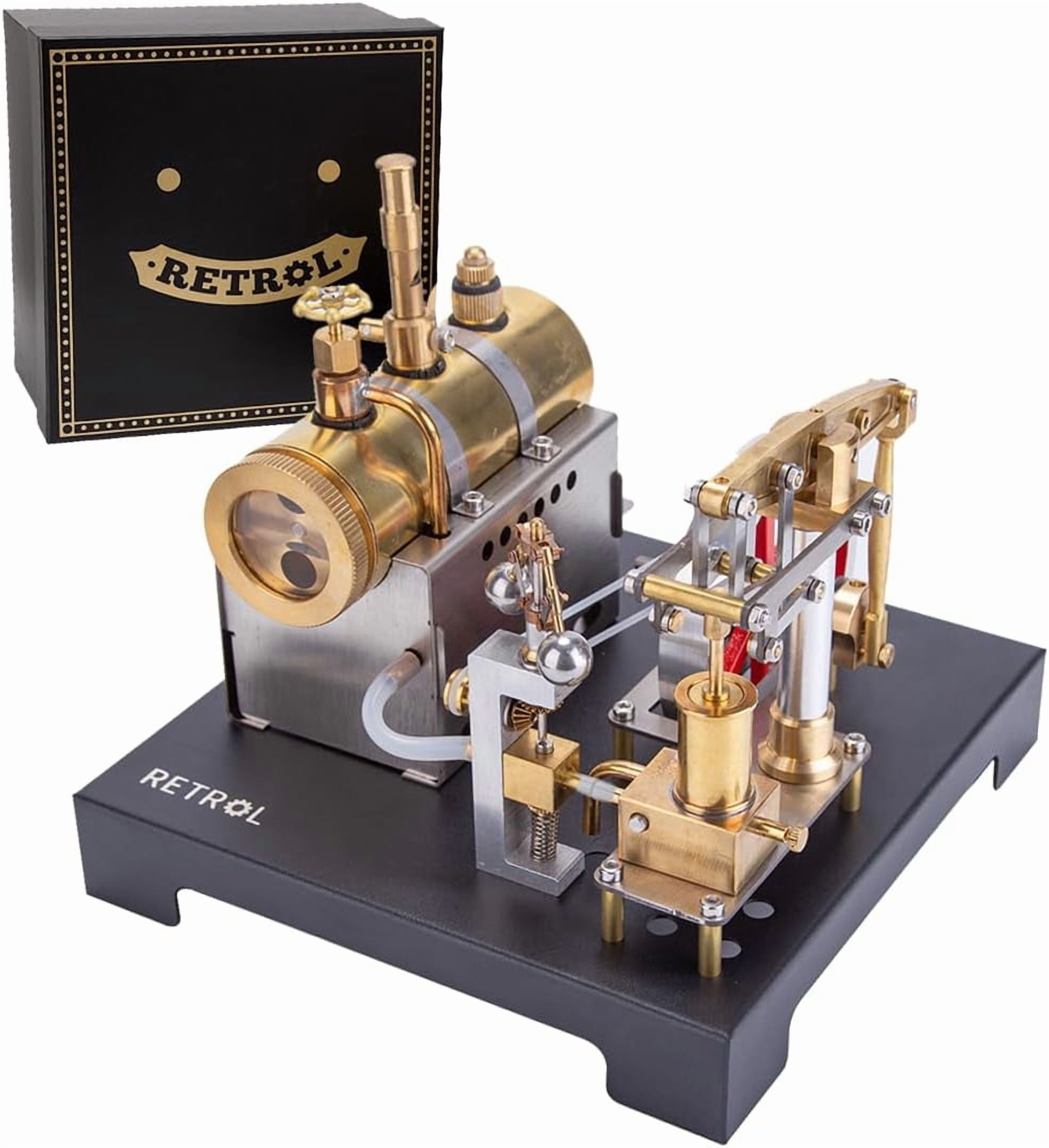 RETROL SE-01 Steam Engine Model Kits, 84PCS Full Metal Stationary Beam ...
