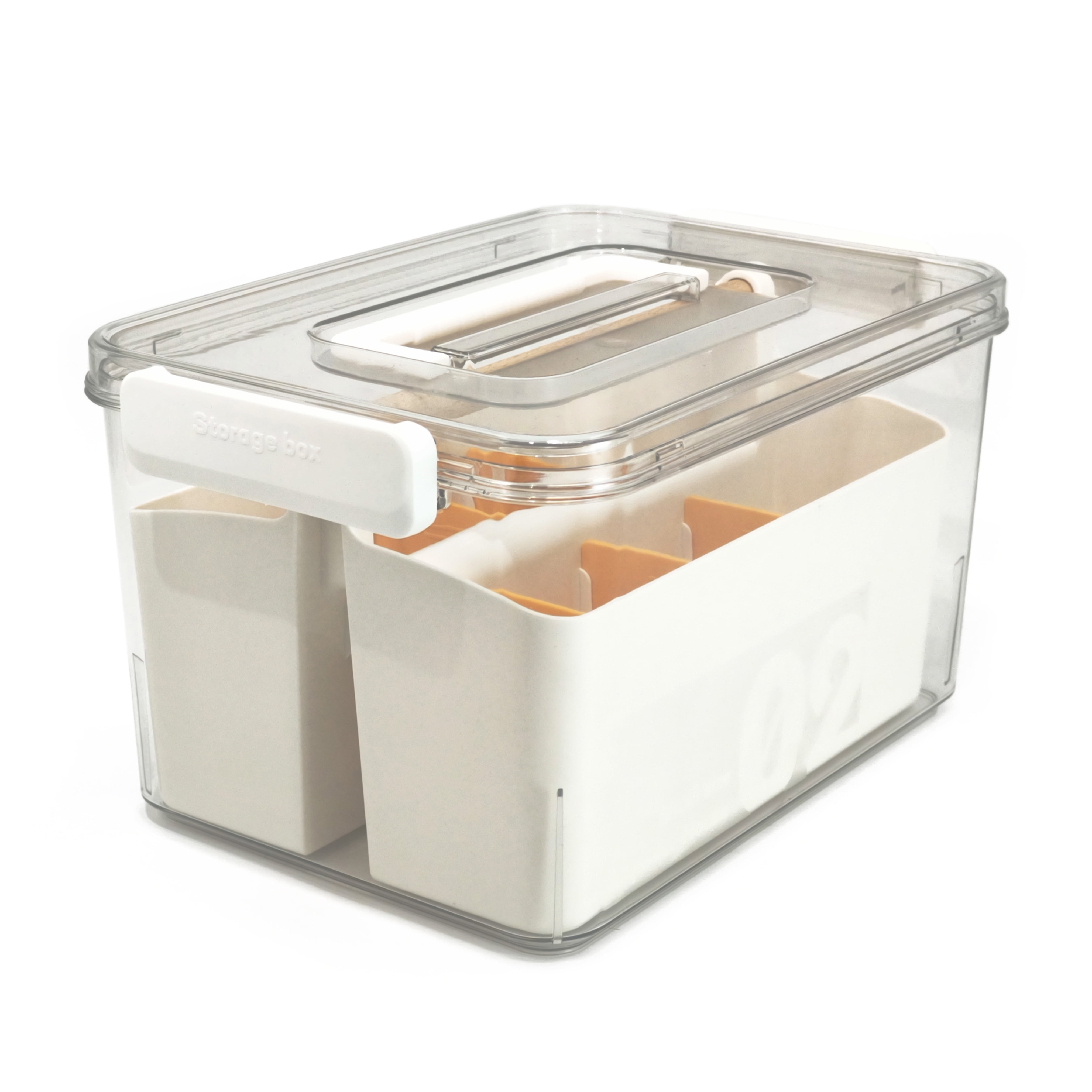 RETRONLY Clear Craft Box with Handle - Stack & Carry Storage Containers ...