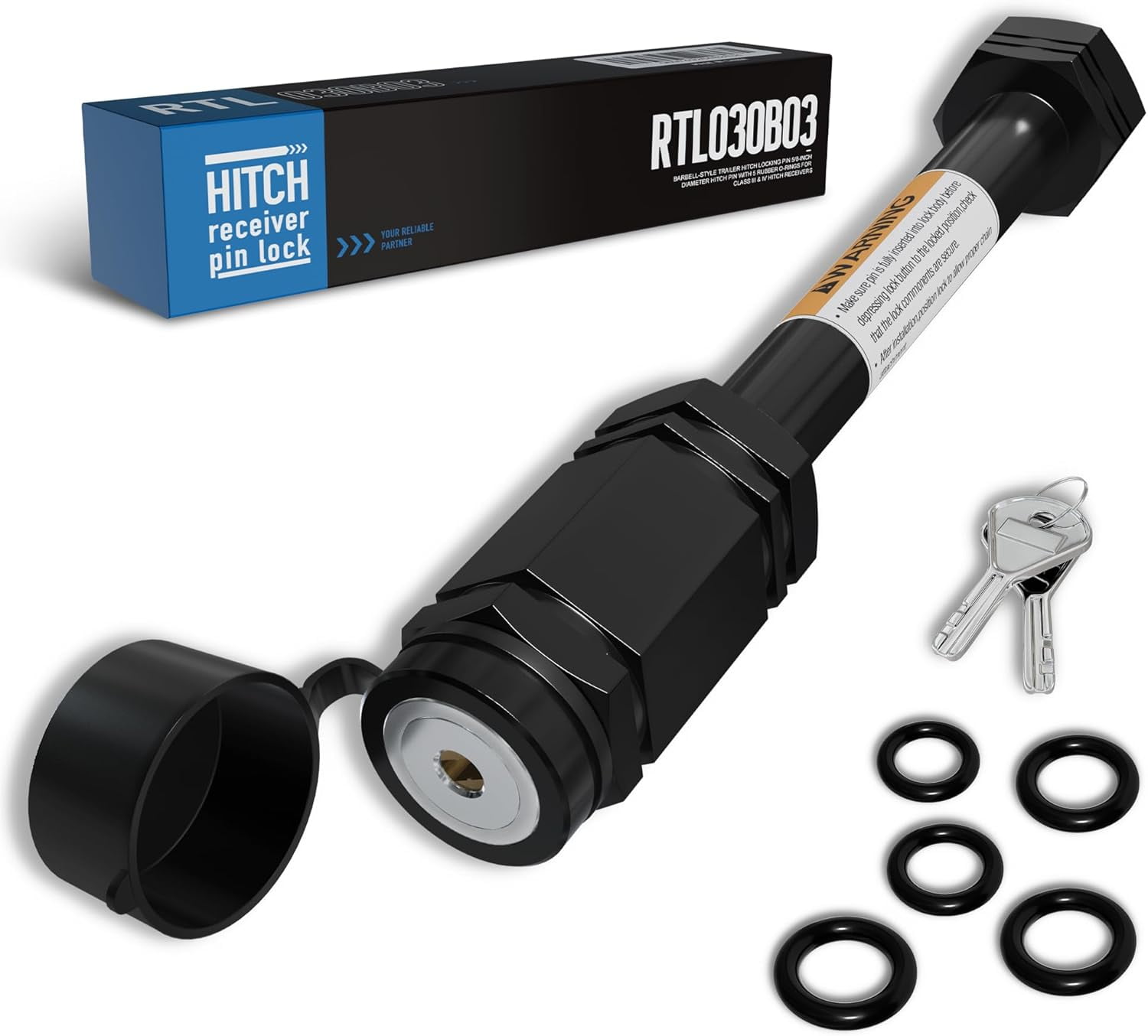 RETRUE Heavy-Duty Trailer Hitch Locks - 5/8" Pin for 2" and 2-1/2 ...