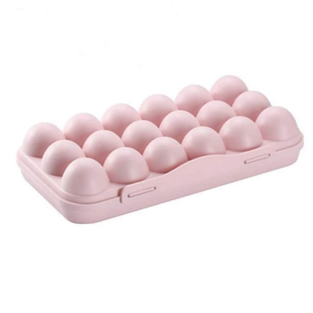 RETSPHIX Plastic Egg Holder for Refrigerator Stackable Egg Storage Tray With Lid Plastic Egg Box ...