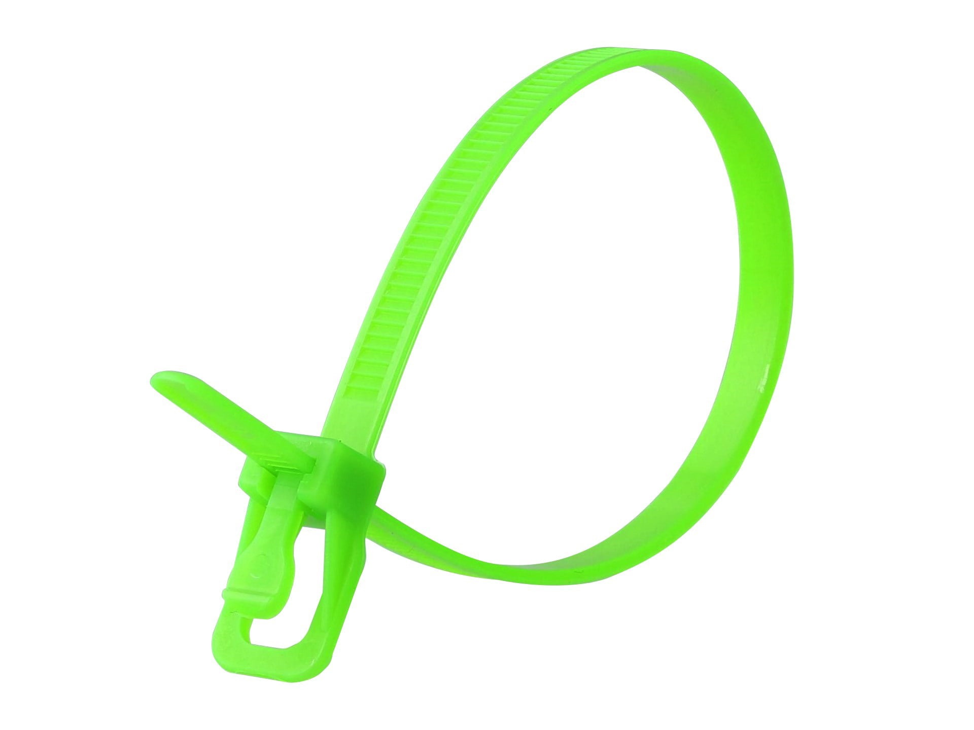 Retyz Releasable Tie,Fluor. Green,Nylon,PK100 EVT-S12FG-TA - Walmart.com