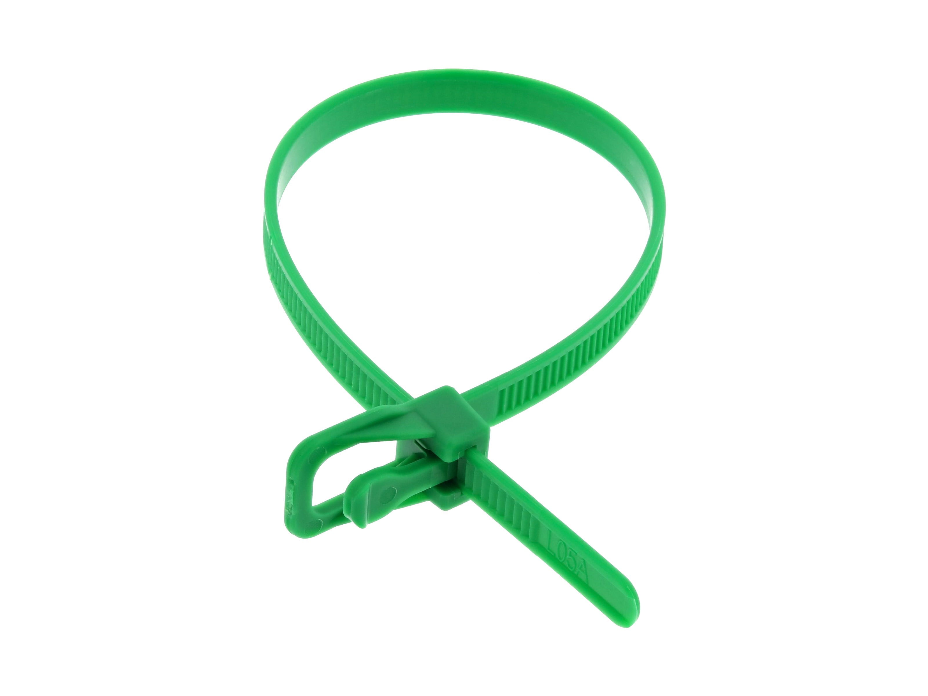 RETYZ EveryTie 8 Inch Green Releasable Tie - 50 Pack - Walmart.com