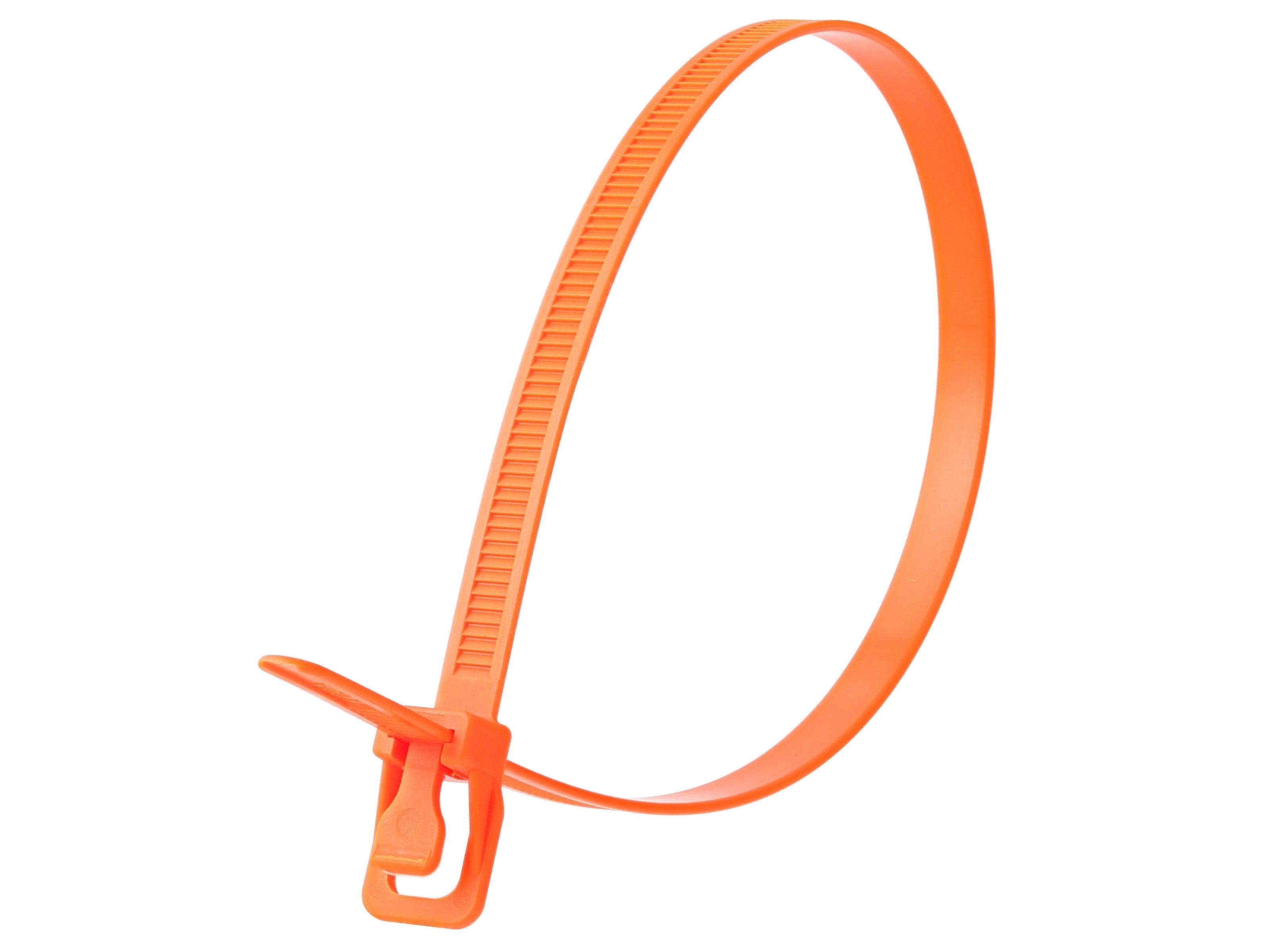 Retyz Releasable Tie,Fluor. Orange,Nylon,PK20 WKT-S24FO-HA - Walmart.com